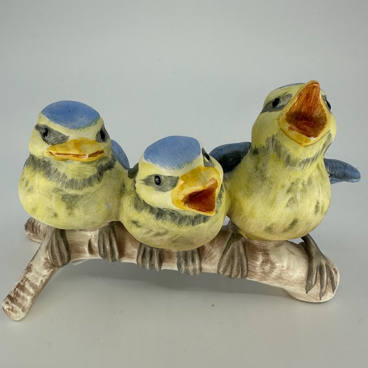 1🐦 Early Bird Special🐛-Goebel West Germany Blue Titmouse Three Birds On ...