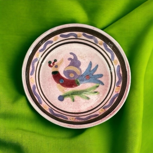 Keramikos Handmade Pottery Greece Rare Trinket Dish Numbered Bird Catch All