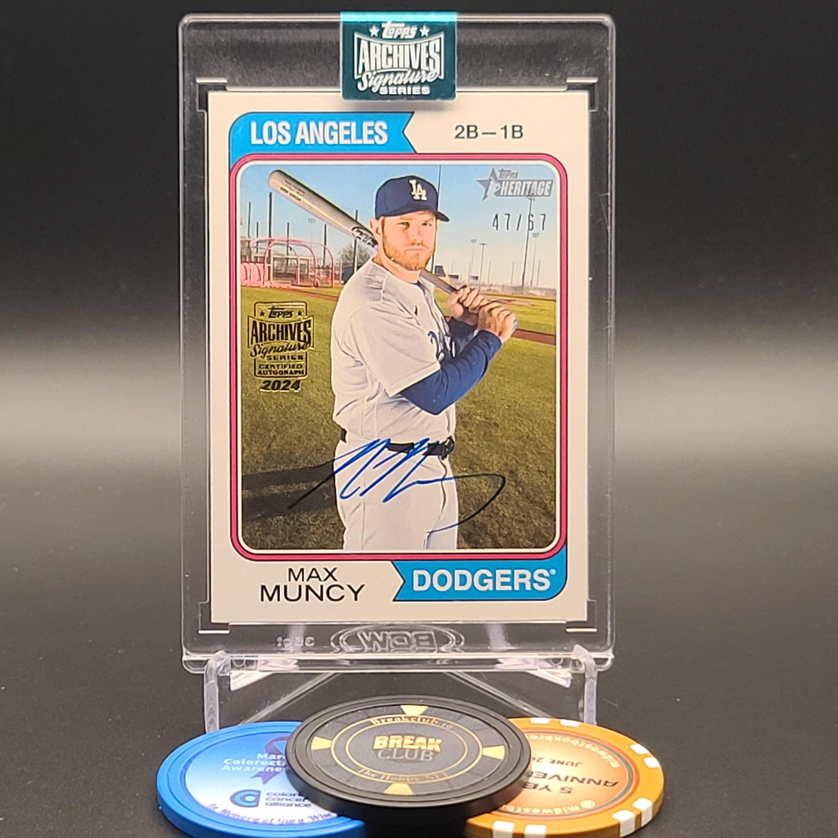 Max Muncy Auto 2024 Topps Archives Signature Series Baseball Heritage ...