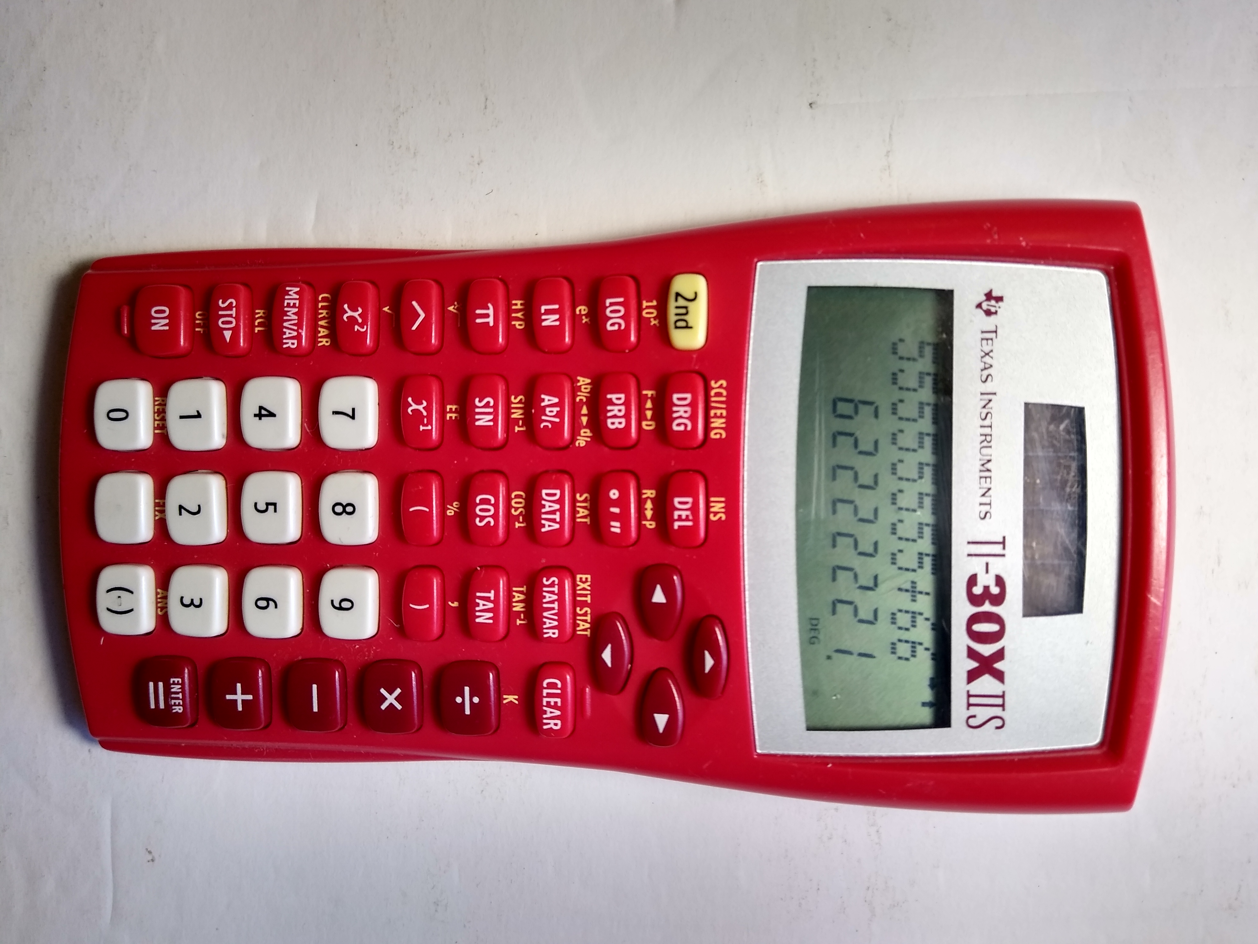 Texas Instruments TI-30X IIS Scientific Calculator Red Vintage Two-Line
