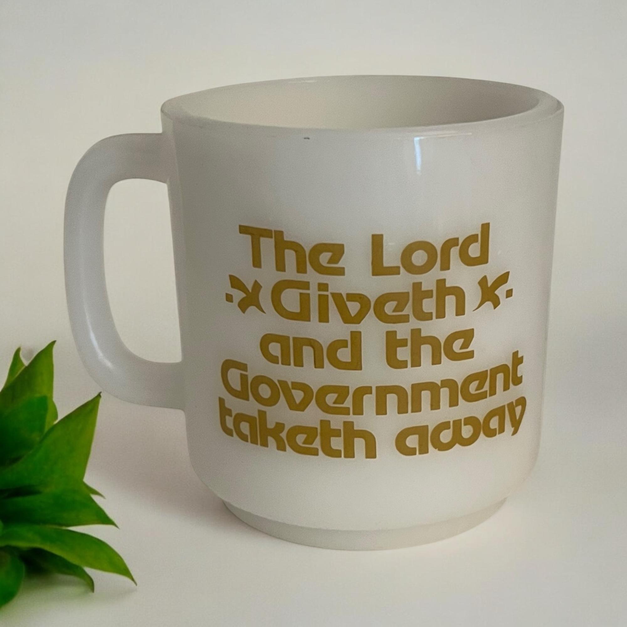 Vintage Glasbake The Lord Giveth And The Government Taketh Away Milk ...