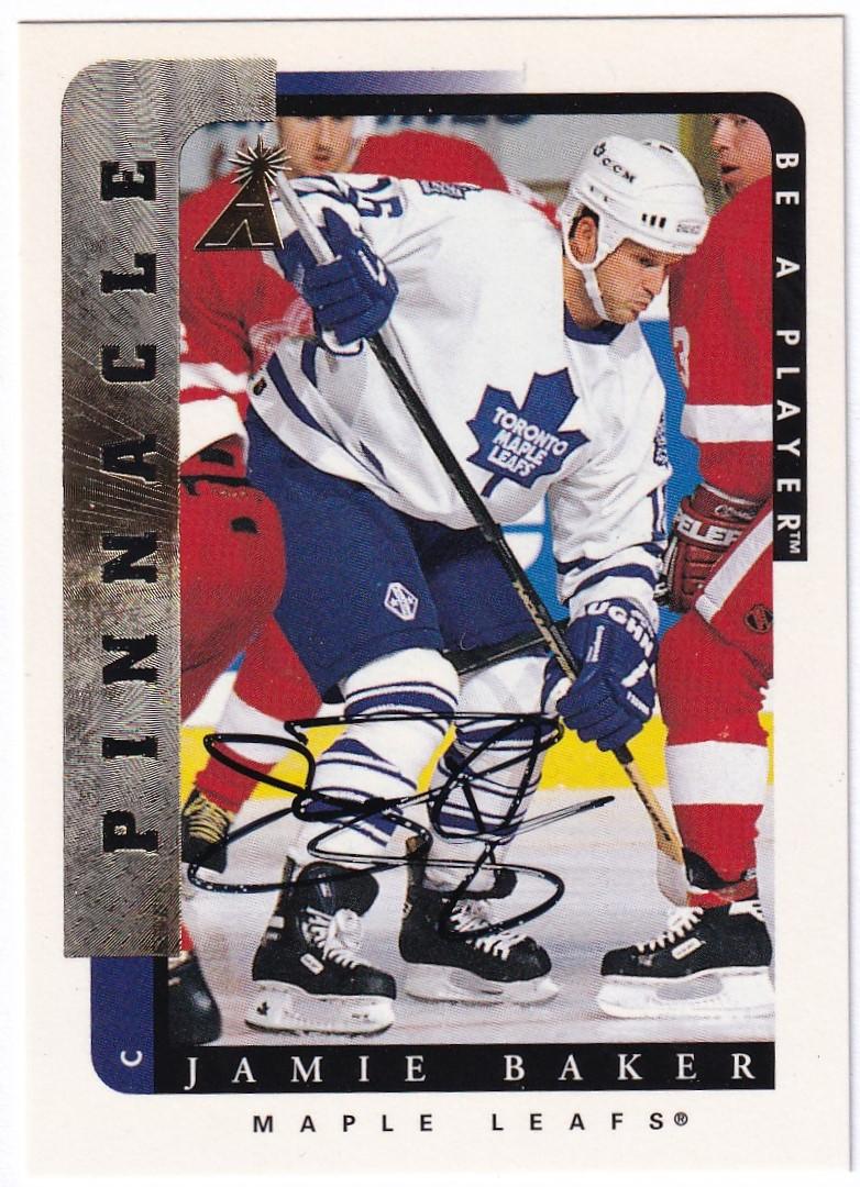 1996-97 Be A Player Autographs #17 Jamie Baker Toronto Maple Leafs ...
