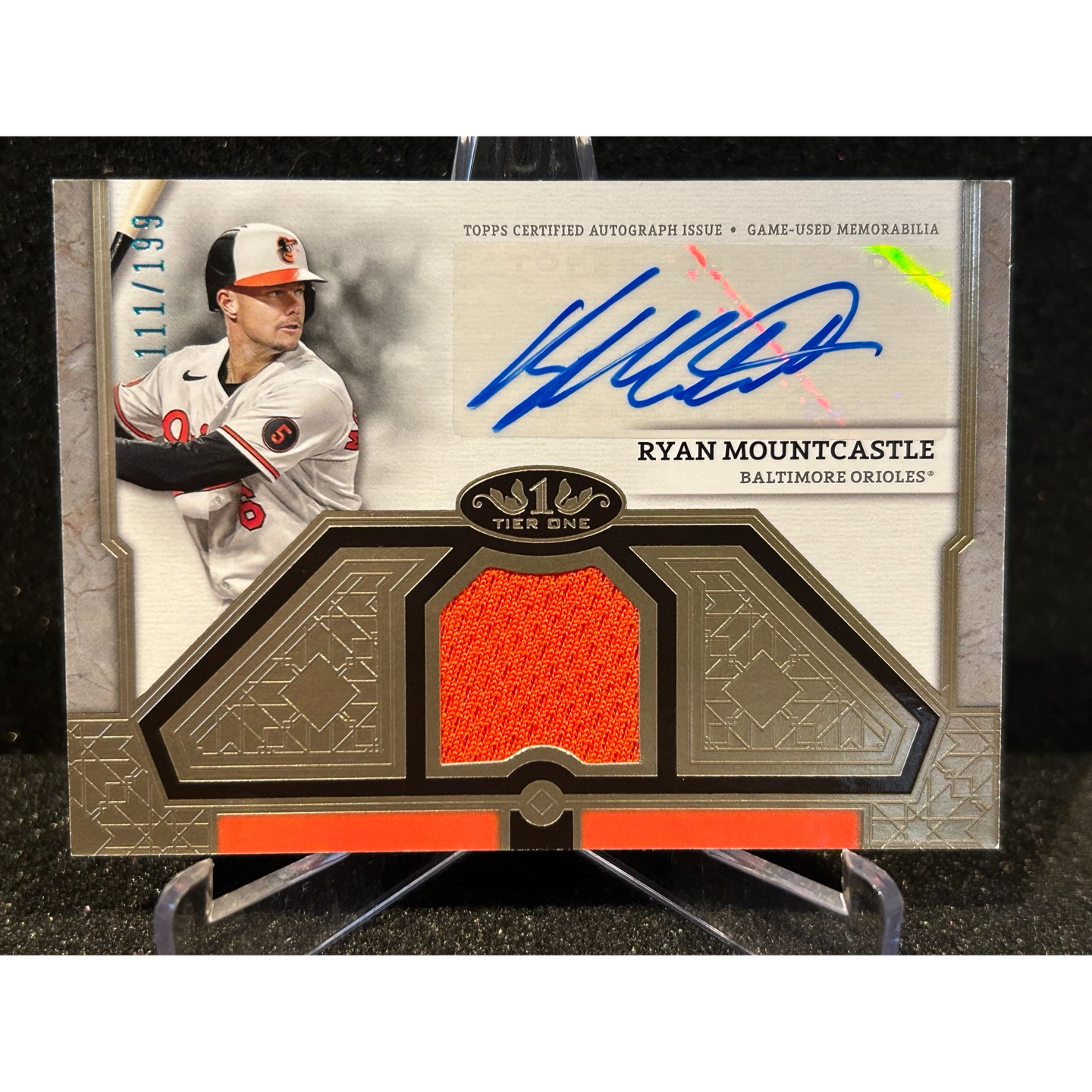 2024 Topps Tier One Ryan Mountcastle Relic /199 Auto Orioles