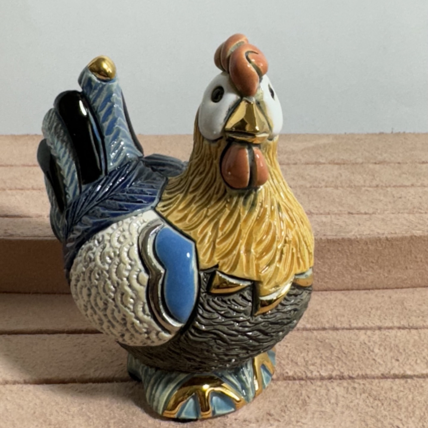 41. De Rosa Rinconada Blue Cochin Hen #F176 Uruguay New Old Stock