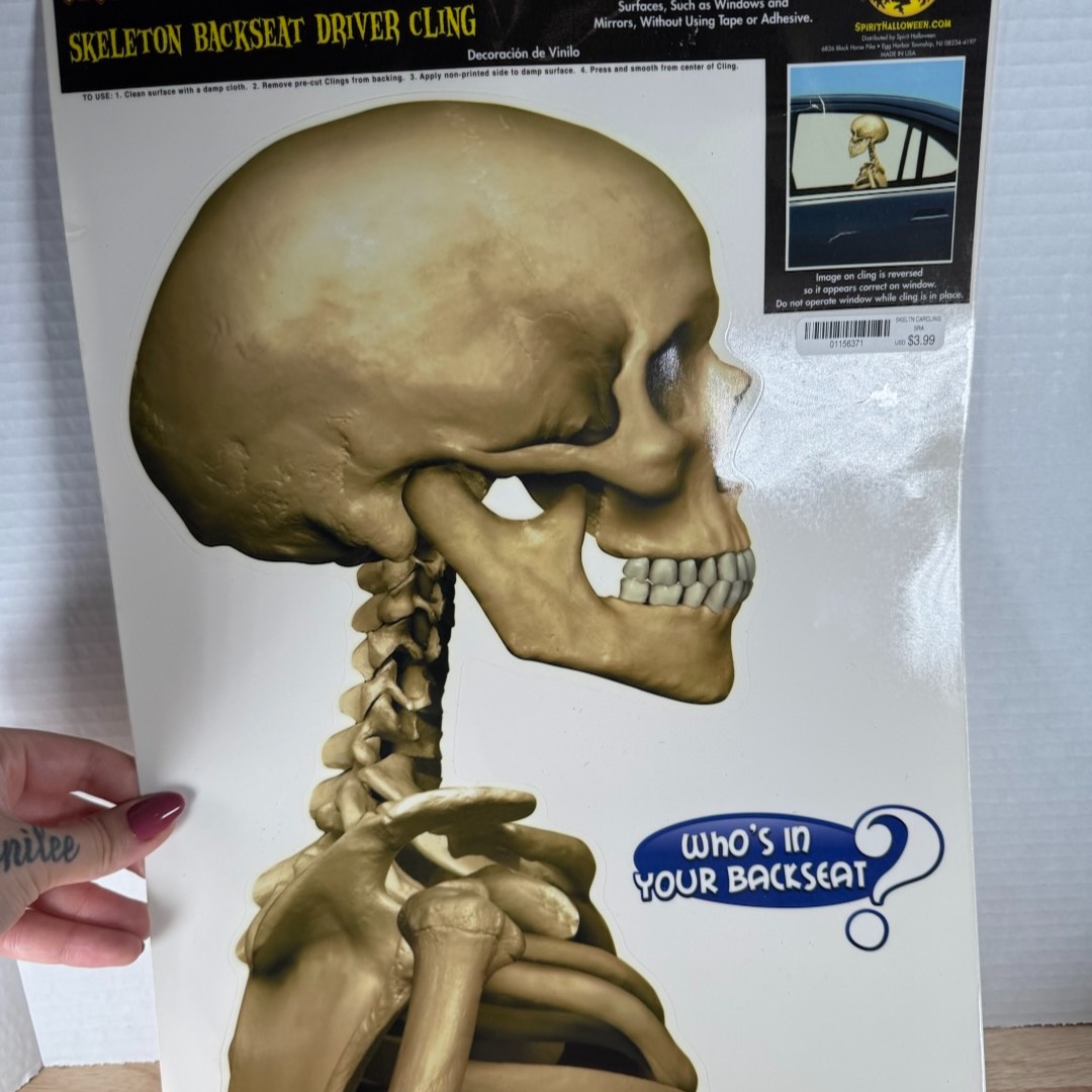 Skeleton Backseat Driver Cling