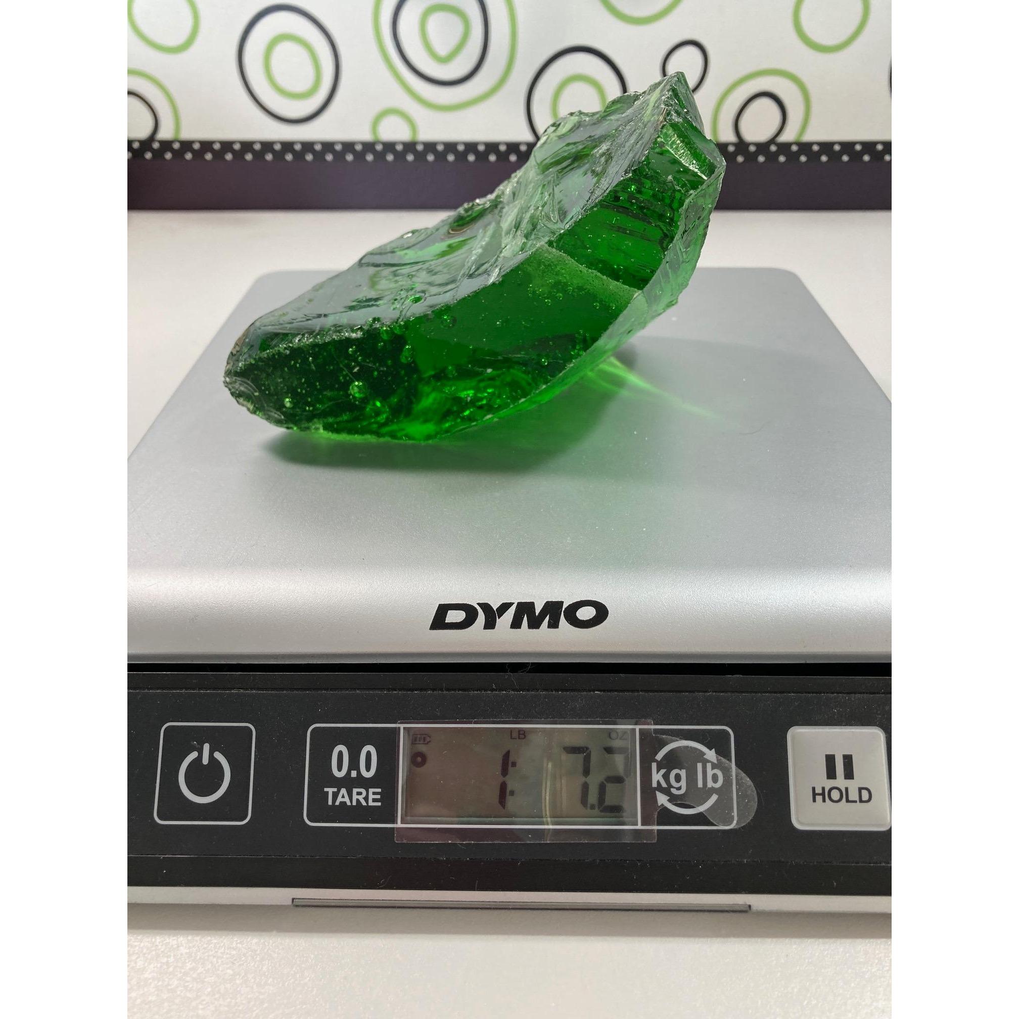 Emerald Green Slag Glass from Fenton Cullet