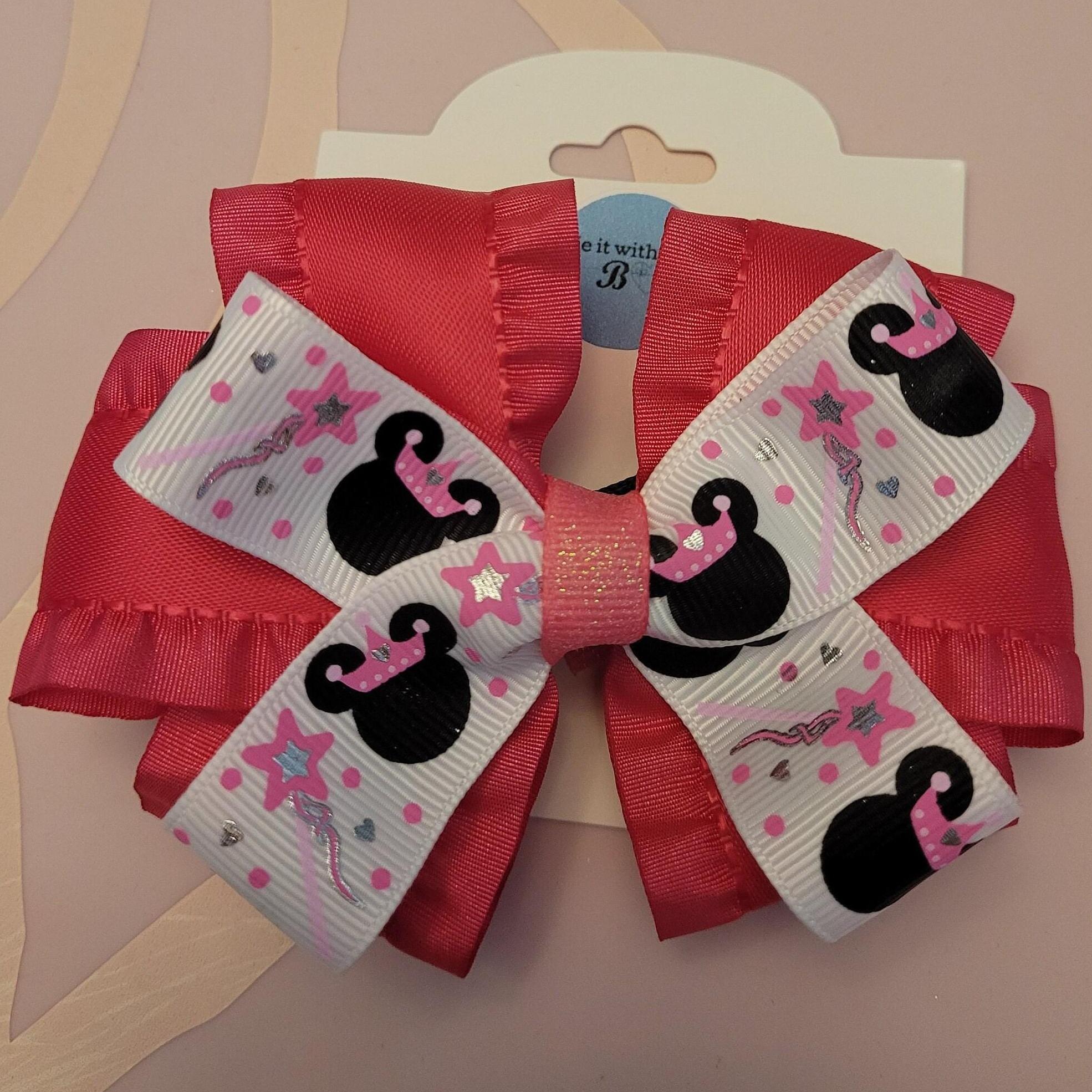 Pink Princess Minnie Mouse Hair bow
