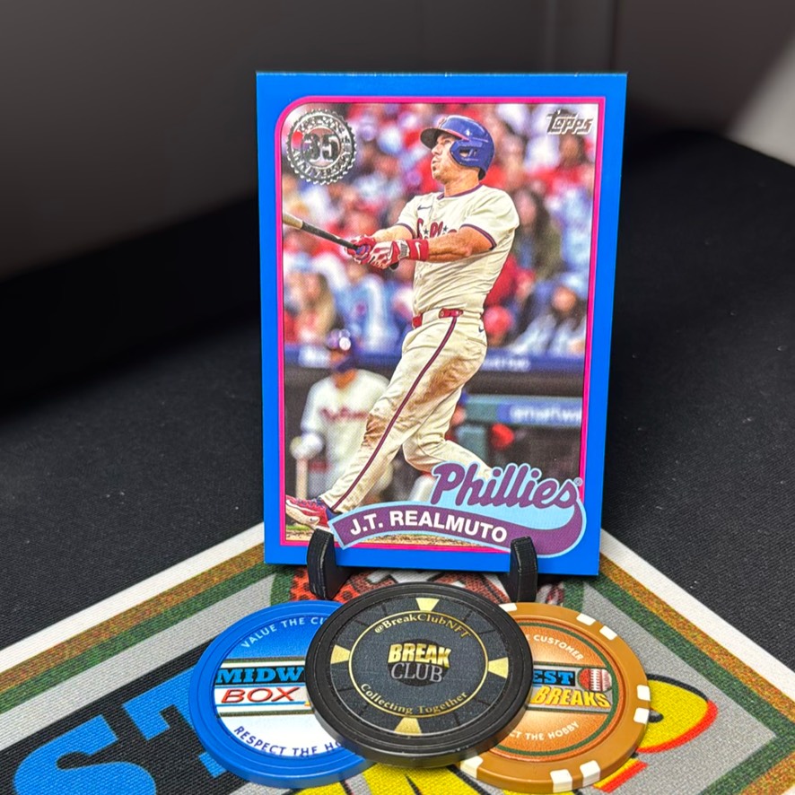 2024 J.T. Realmuto Blue 35th ‘89 Topps Update Philadelphia Phillies