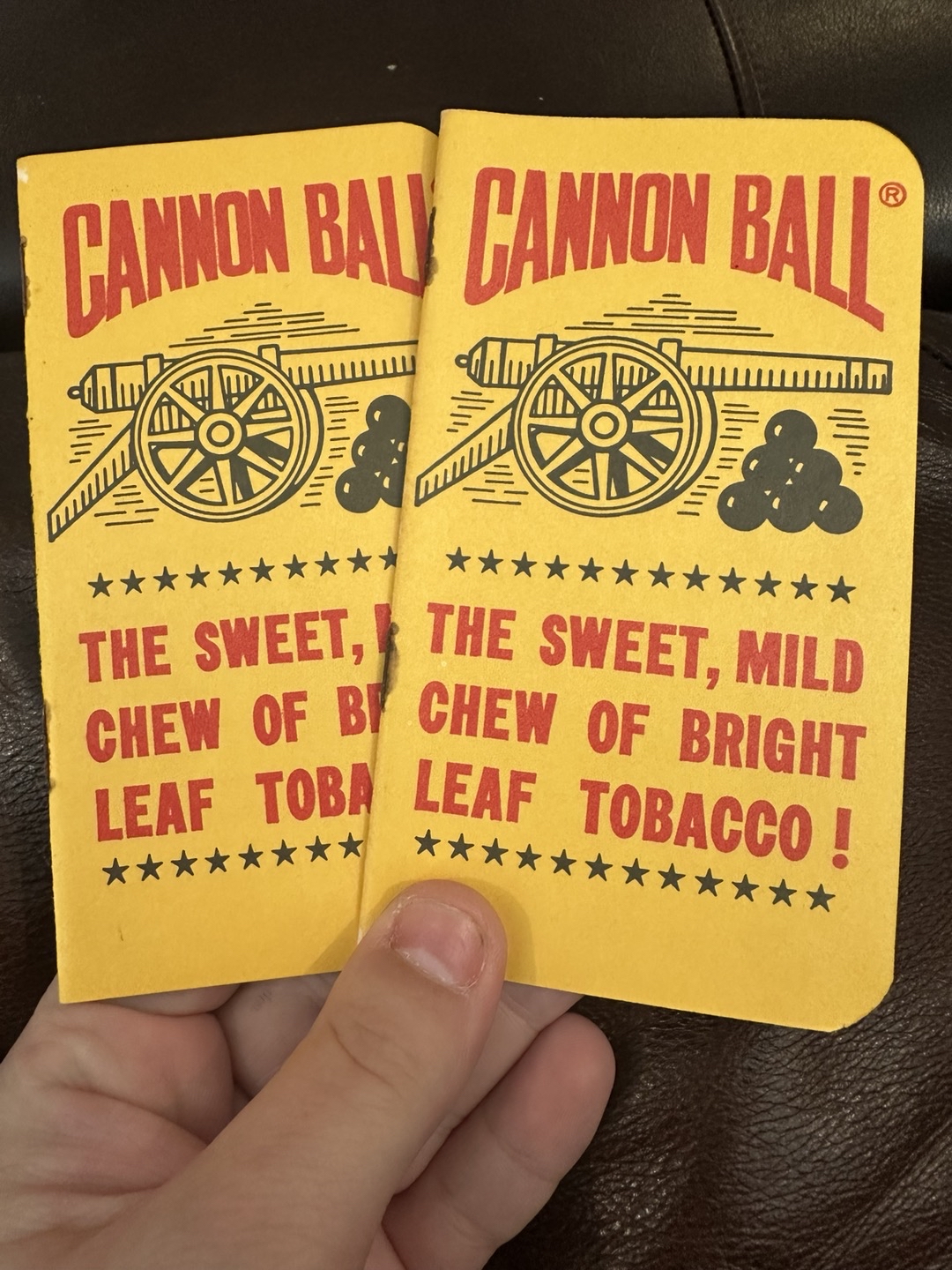 Lot Of 2 Vintage NOS Cannon Ball Tobacco Advertising Notebook/ Ink Blotter