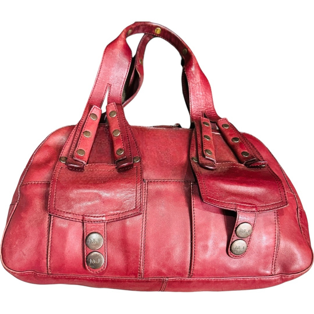 MAR JACOBS Burgundy Leather Satchel Bag Purse