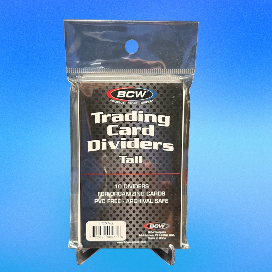 10 BCW Tall Trading Card Dividers - New Unopened