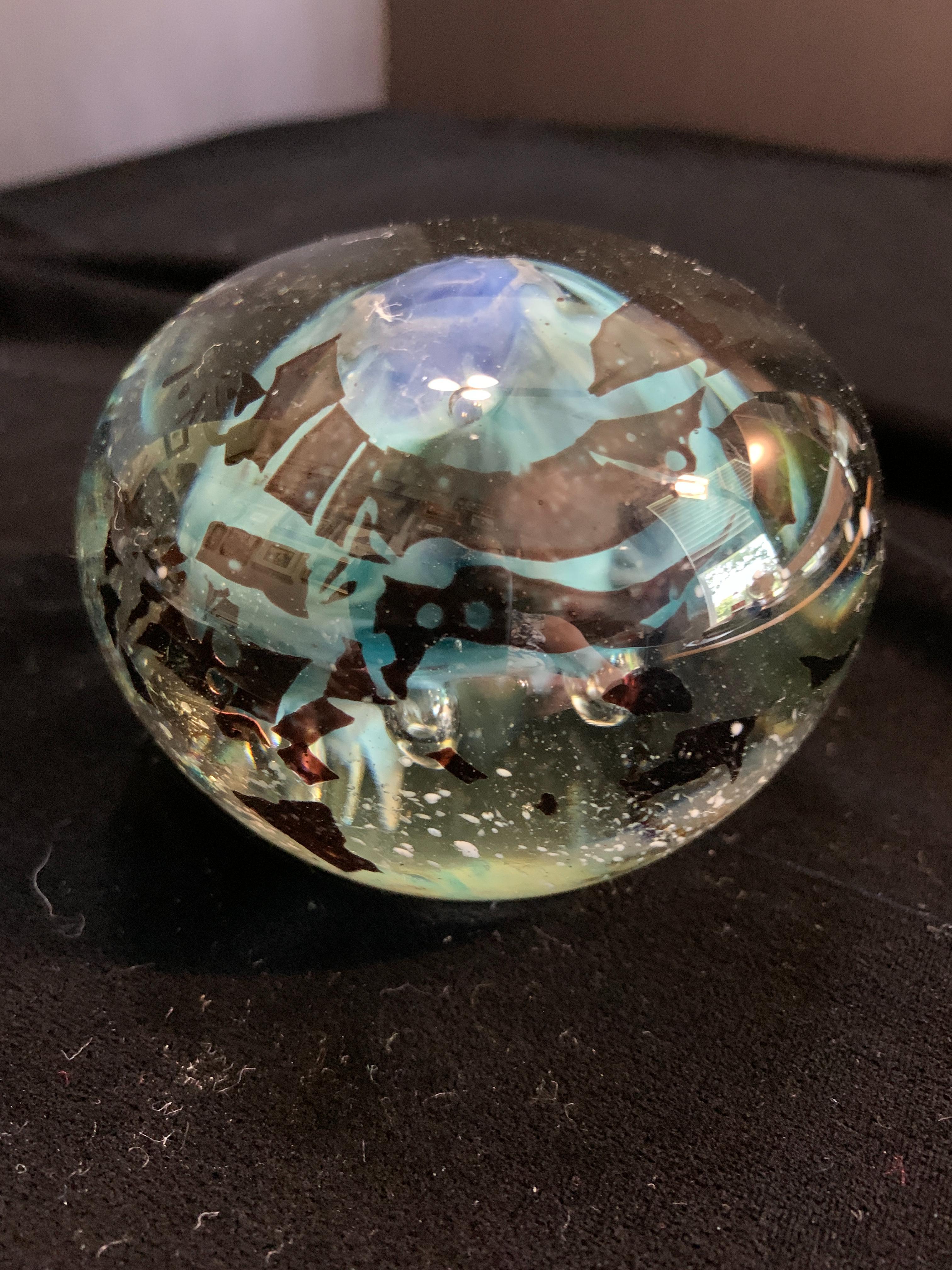 C1. Blue Celestial Paperweight