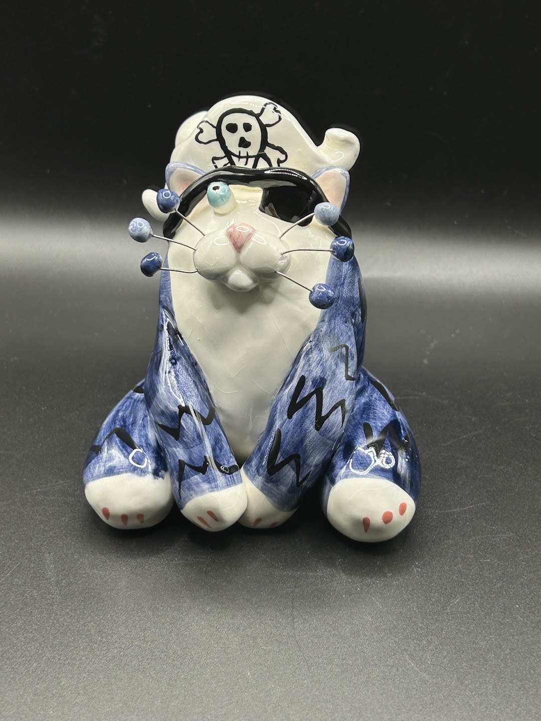 Pirate Cat Figurine By Amy Lacombe 2001.