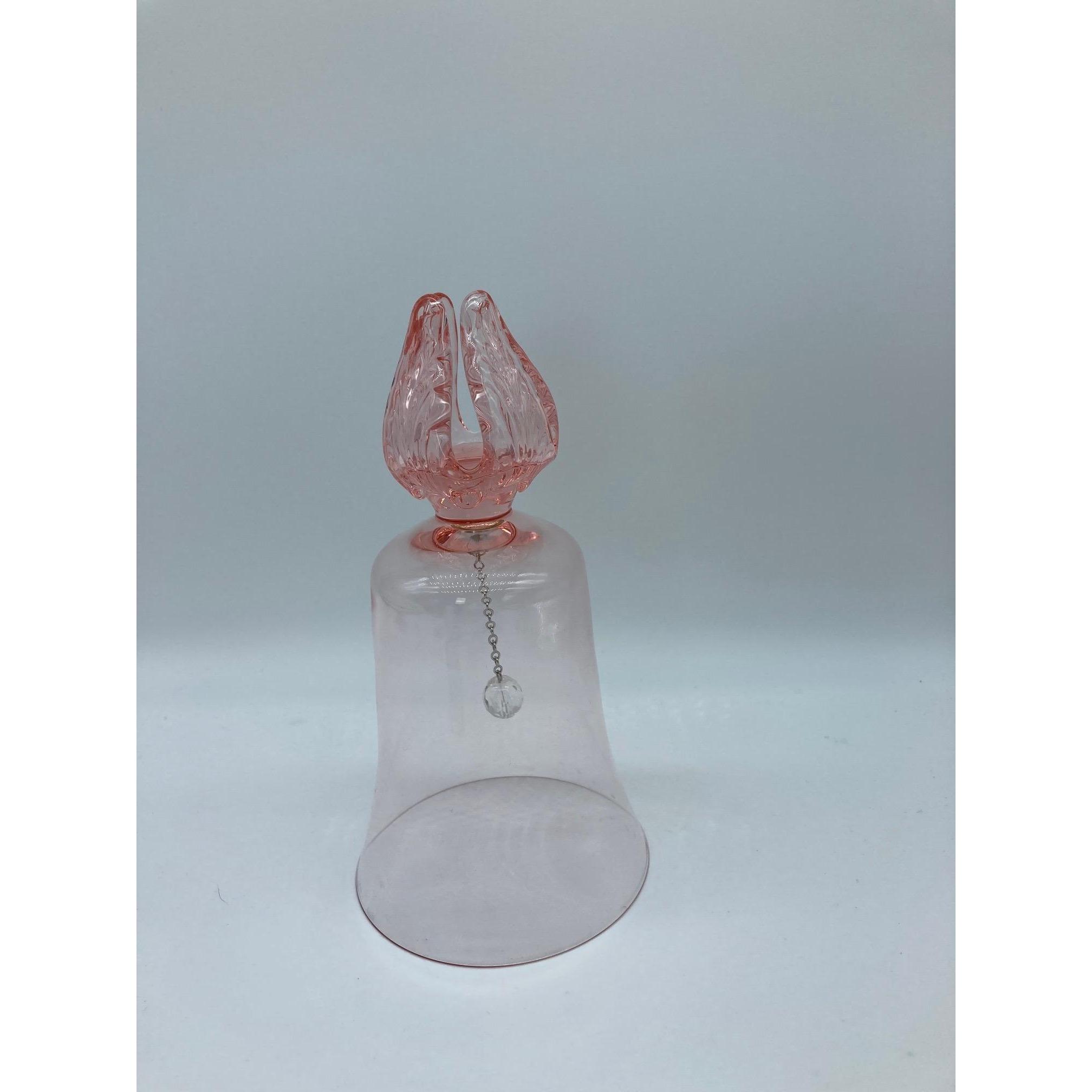 Light Pink Bell with Floral Leaves on Top