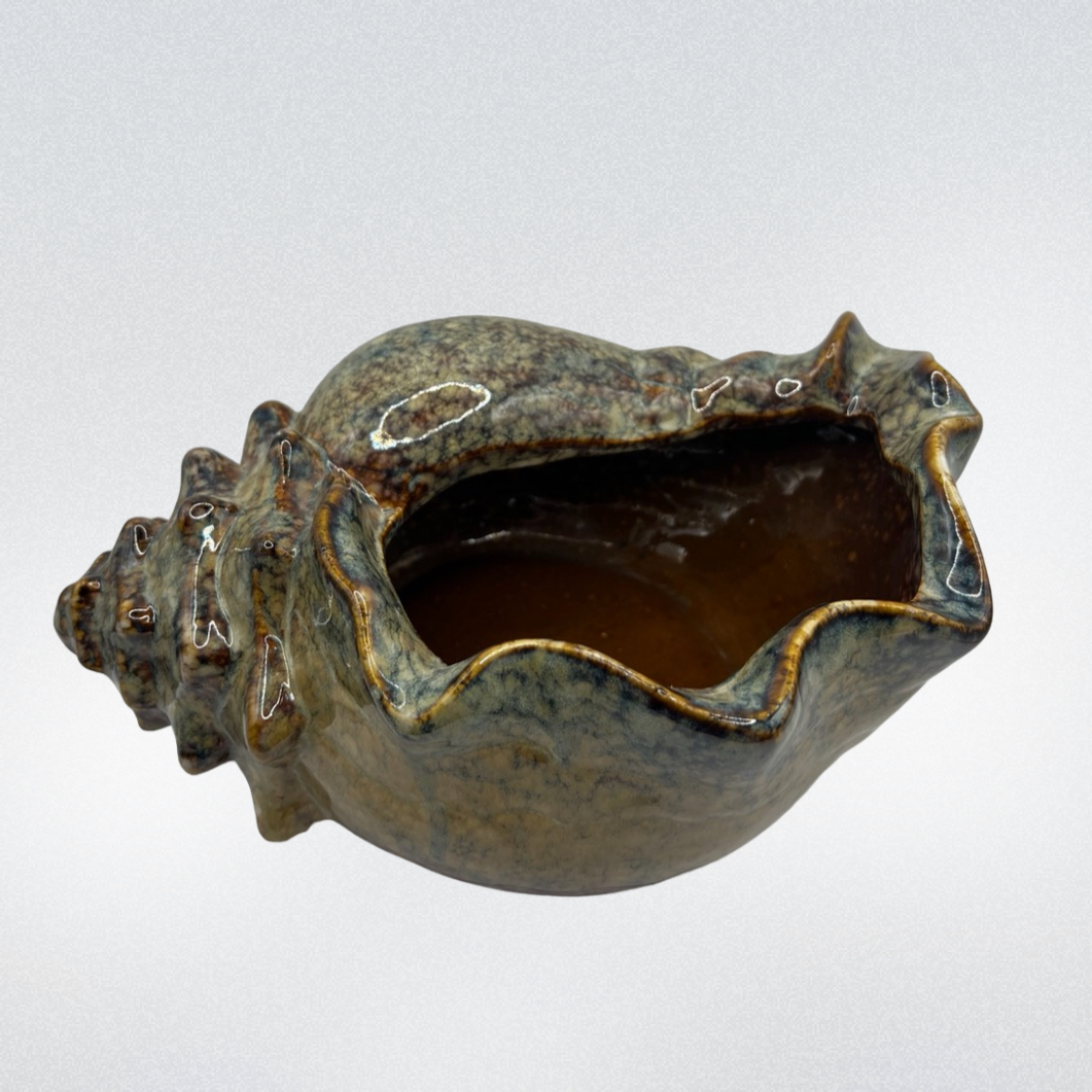 Vintage Beswick Pottery Ceramic Conch Shell Planter Made in England