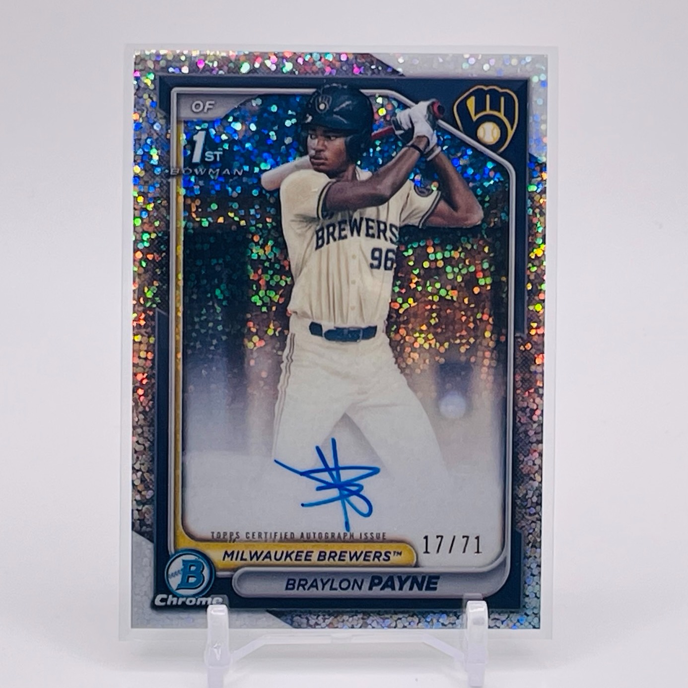 Braylon Payne 2024 Bowman Draft Chrome 1st Bowman Speckle Refractor /71 ...