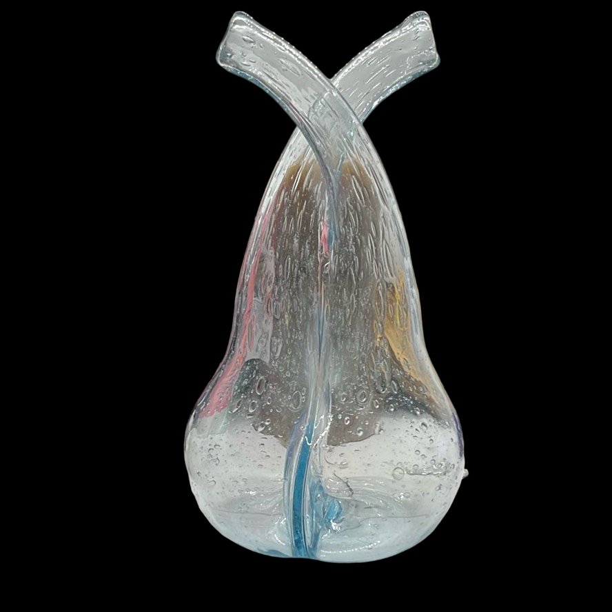 07. Marked On Bottom Vase Handblown Glass