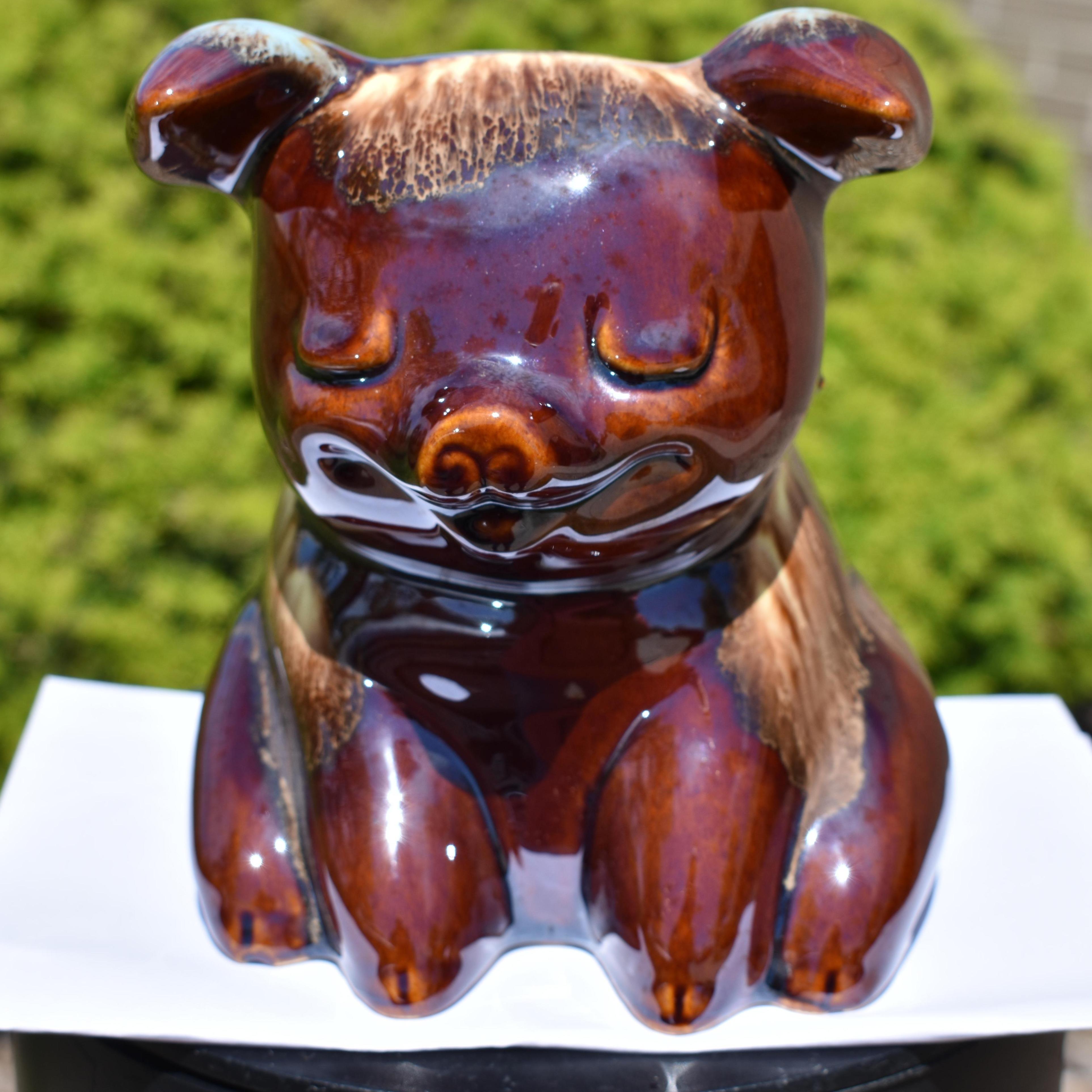 Vintage Hull Pottery USA #196 Corky the Pig Piggy Bank