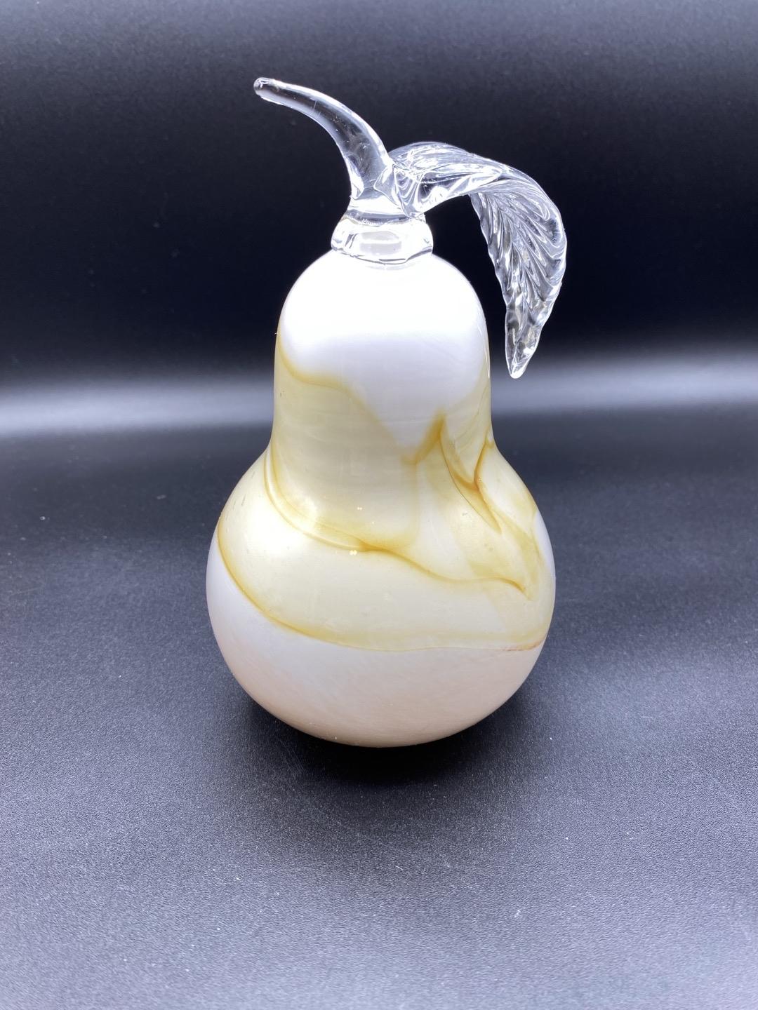 Art Glass Hand Blown Paperweight Pear