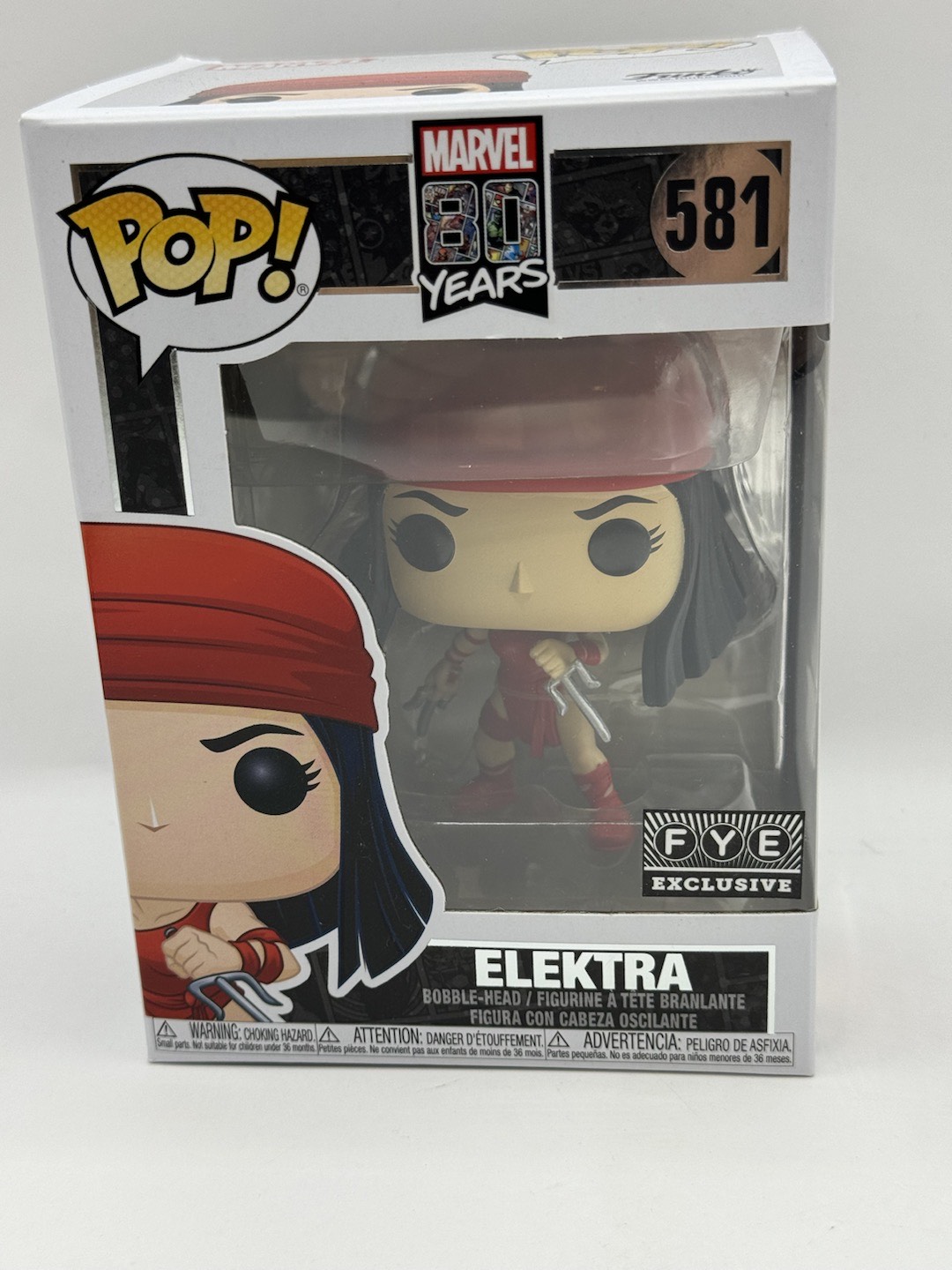 Funko Pop! Marvel 80th Anniversary : Elektra #581 - FYE Exclusive ...