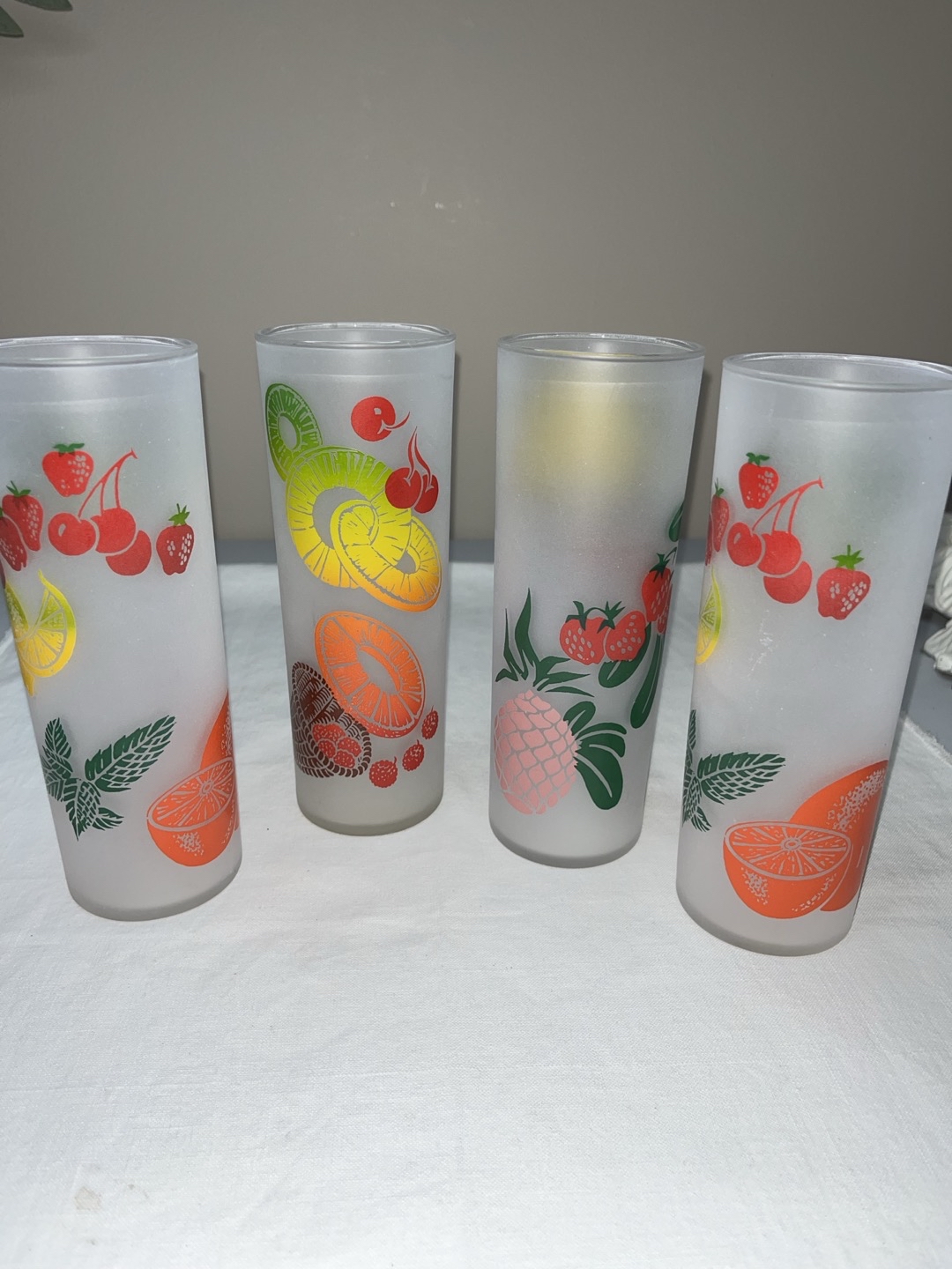 01 Libby Glass Fruit Ice Tea Set Of 5
