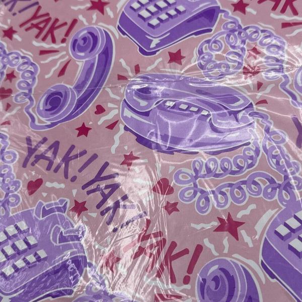 Vintage 80s 1980s Gift Wrapping Paper - Telephones Dead Tech - Girls ...