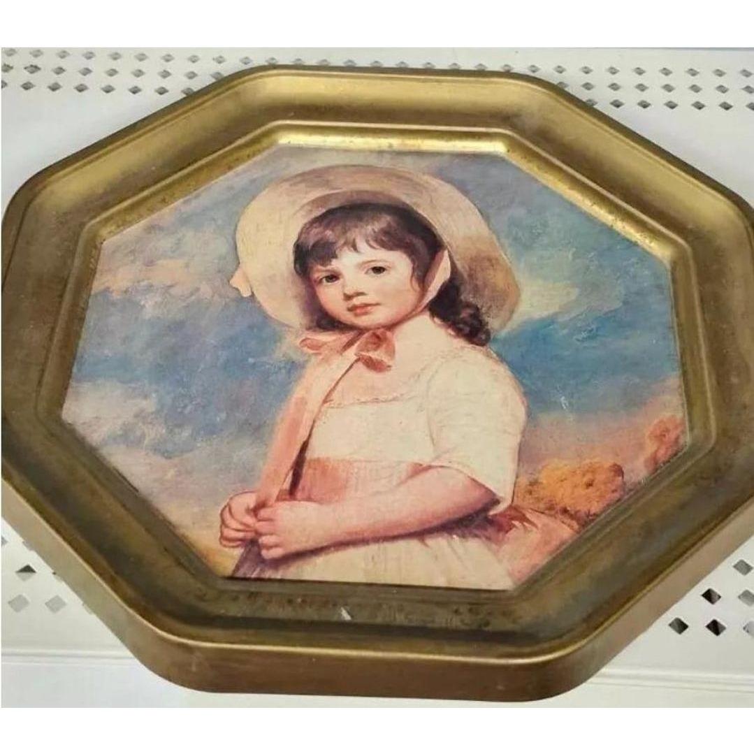 Vintage Octagonal Tin 12 Inch Victorian Children Miss Willoughby Master ...