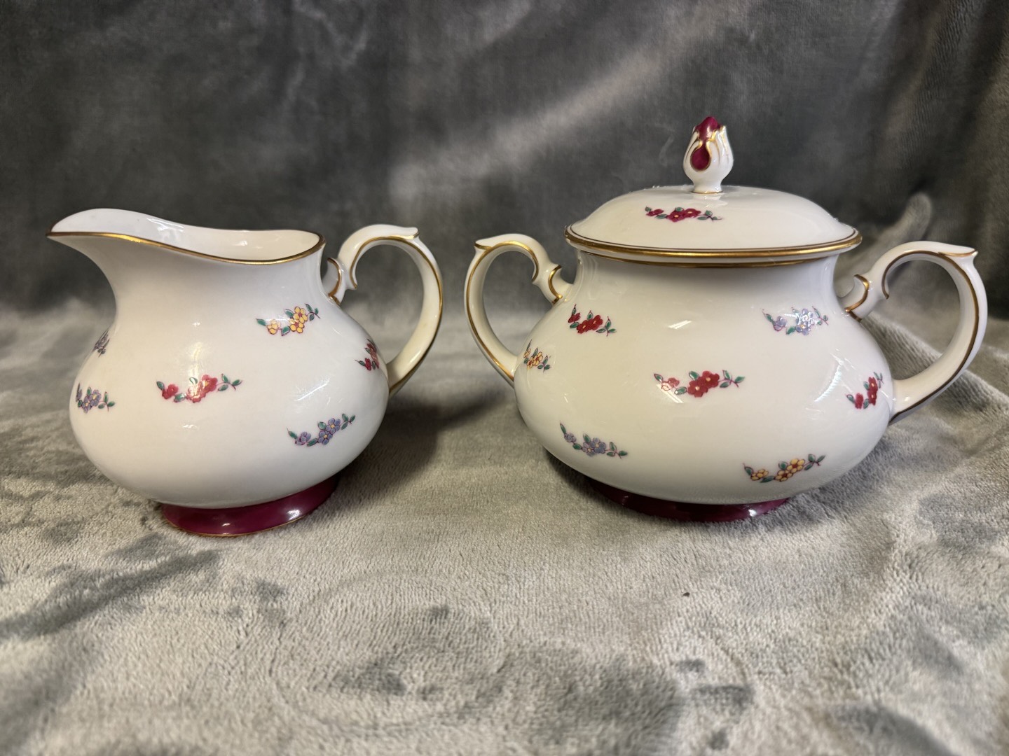 Vintage Koran China Sugar Bowl & Creamer Pitcher Set Hand Painted ...