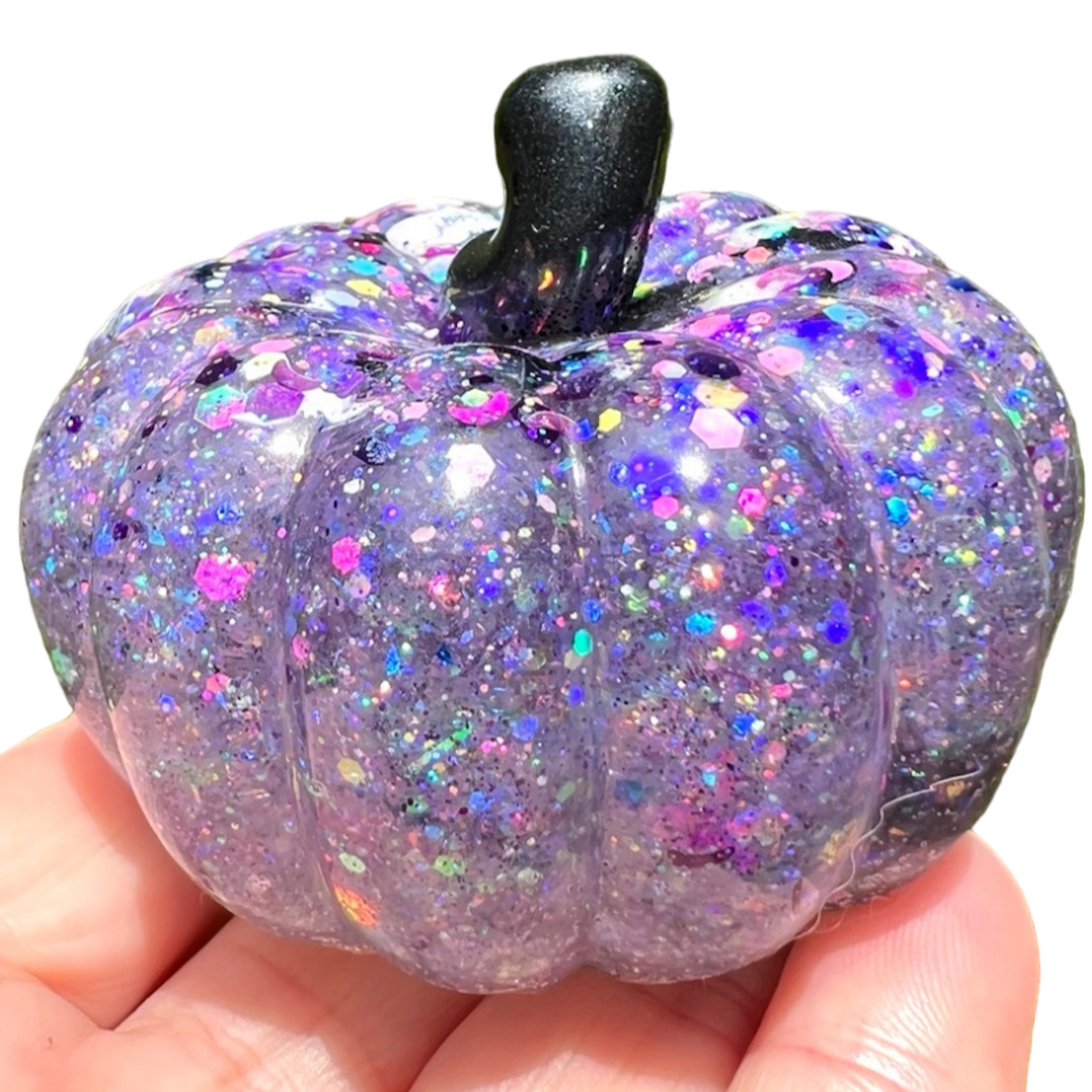 Purple Glitter Pumpkin- Fall or Halloween