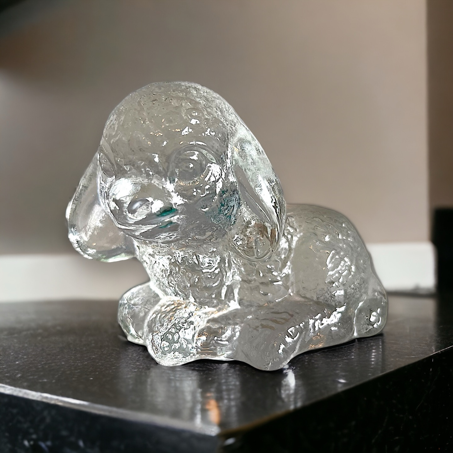 Vintage Goebel Glass Lamb Figurine Paperweight