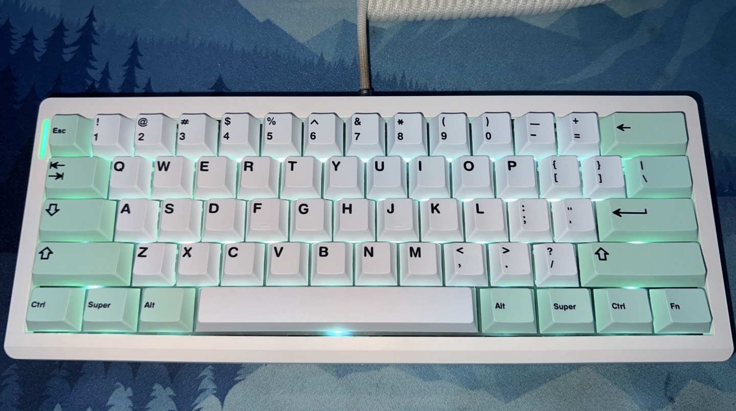 Custom GMK61 Clacky RGB Mechanical Keyboard - CannonCaps Minty - Haimu ...