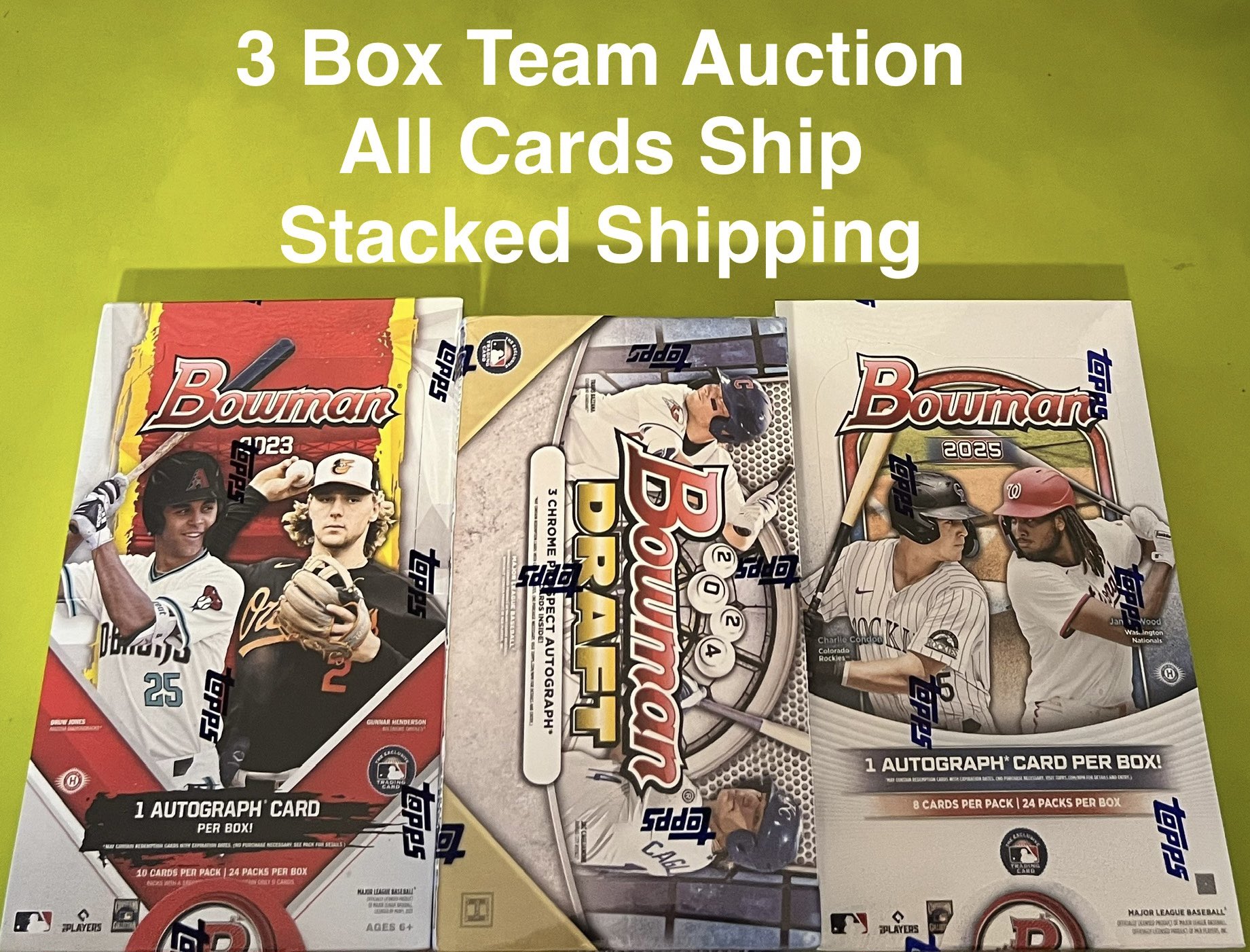 Boston Red Sox - 3 Years of Bowman & Bowman Draft! Team Auction
