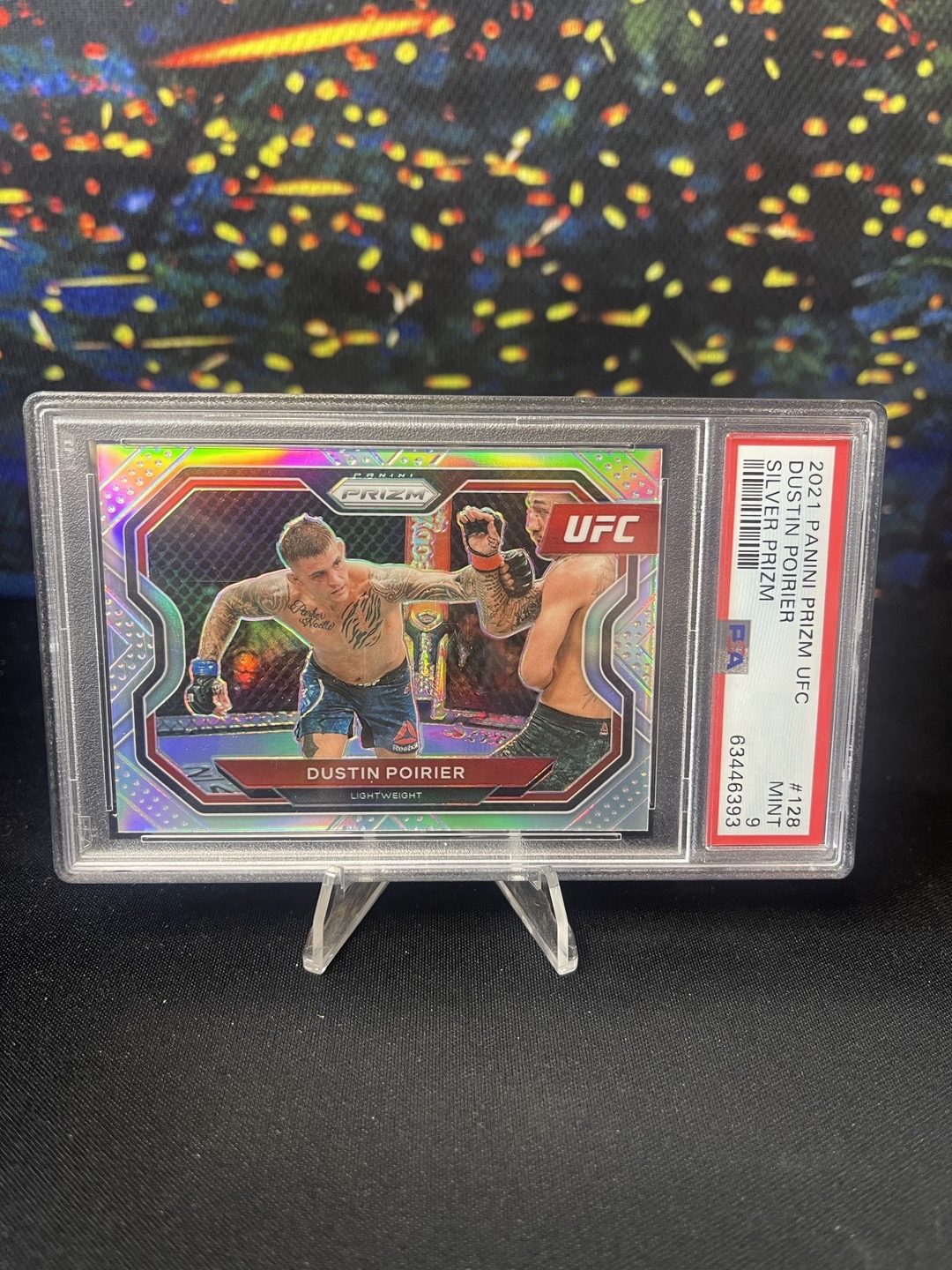 Dustin Poirier Silver Prism PSA 9