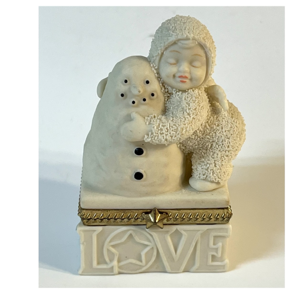 Department 56 Snowbabies 'I Love You' Hinged Small Trinket Box Snowman ...