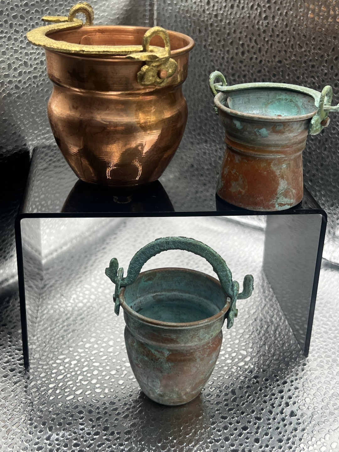 Mini Copper Bucket Pails with Etched Brass Handles- Makes a Great ...