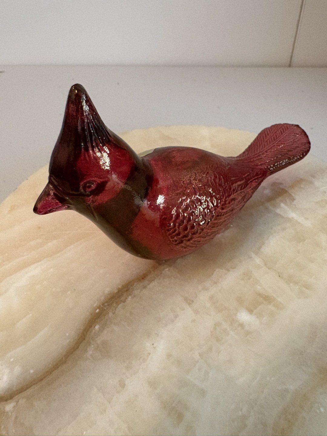 Fenton Ruby Red Undecorated Cardinal Bird 1991
