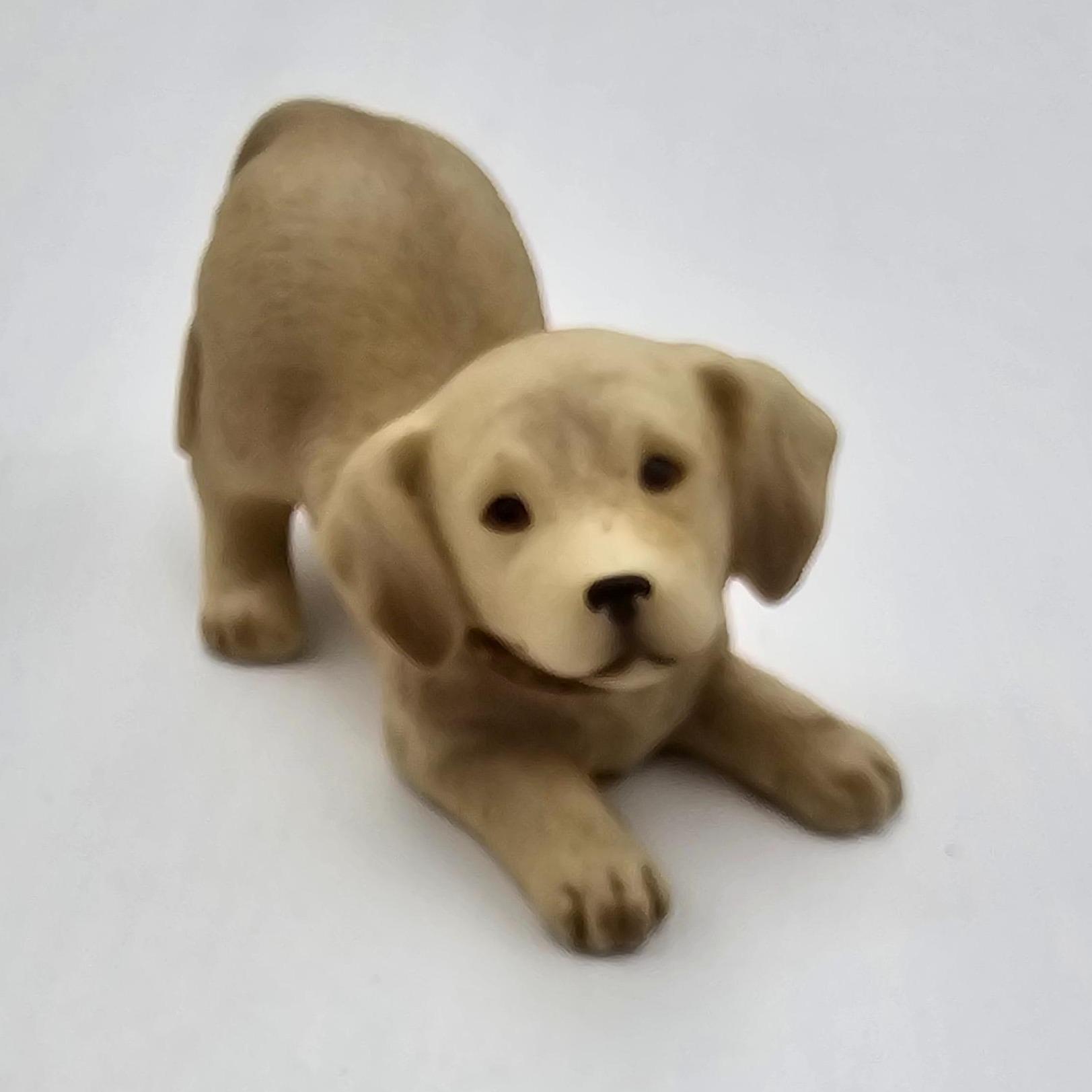 #17 - Vintage Homco Ceramic Golden Labrador Playful Puppy #1408 Figurine