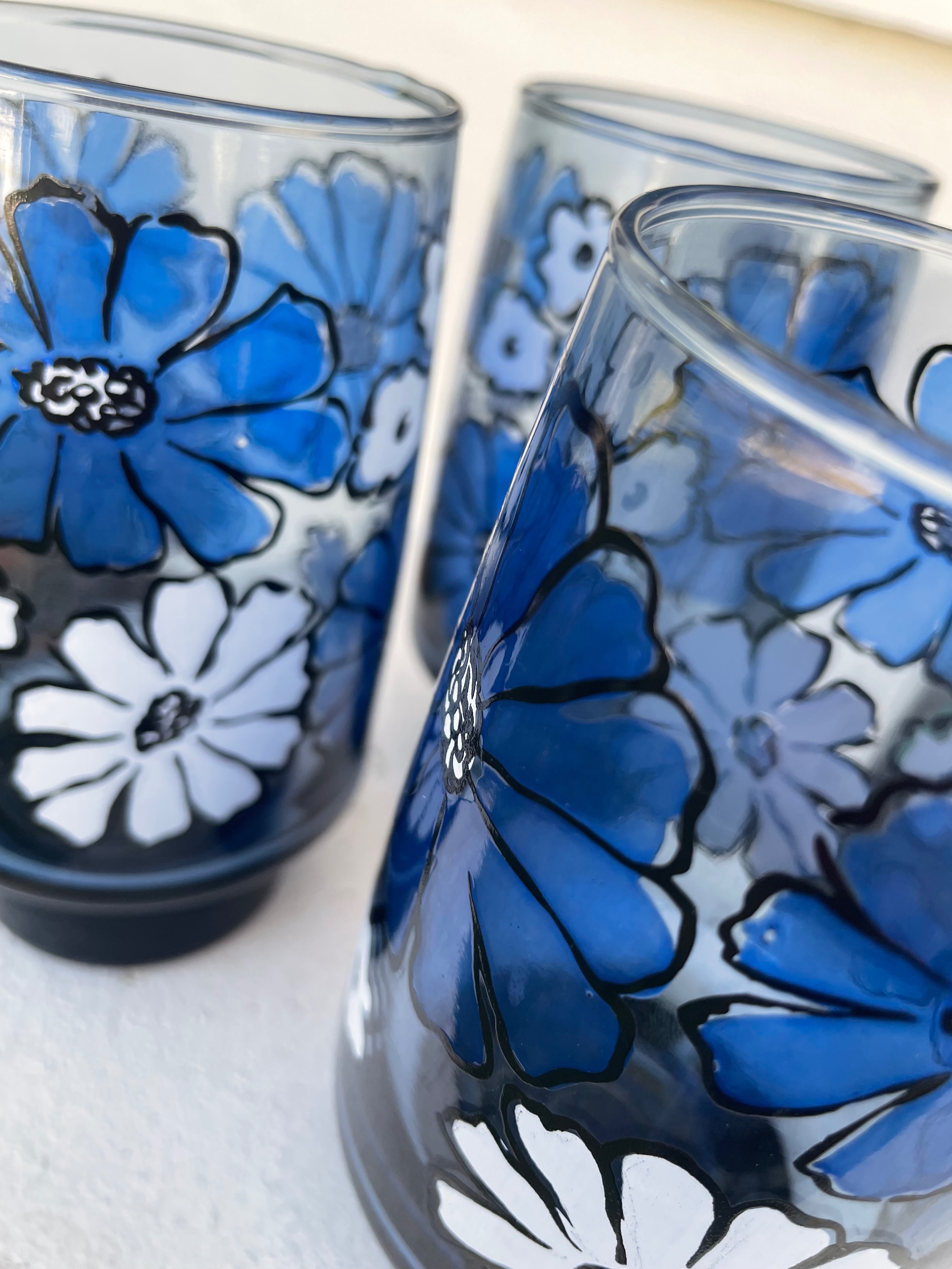 1970s Libbey Daisy Tumblers (Set of 3)