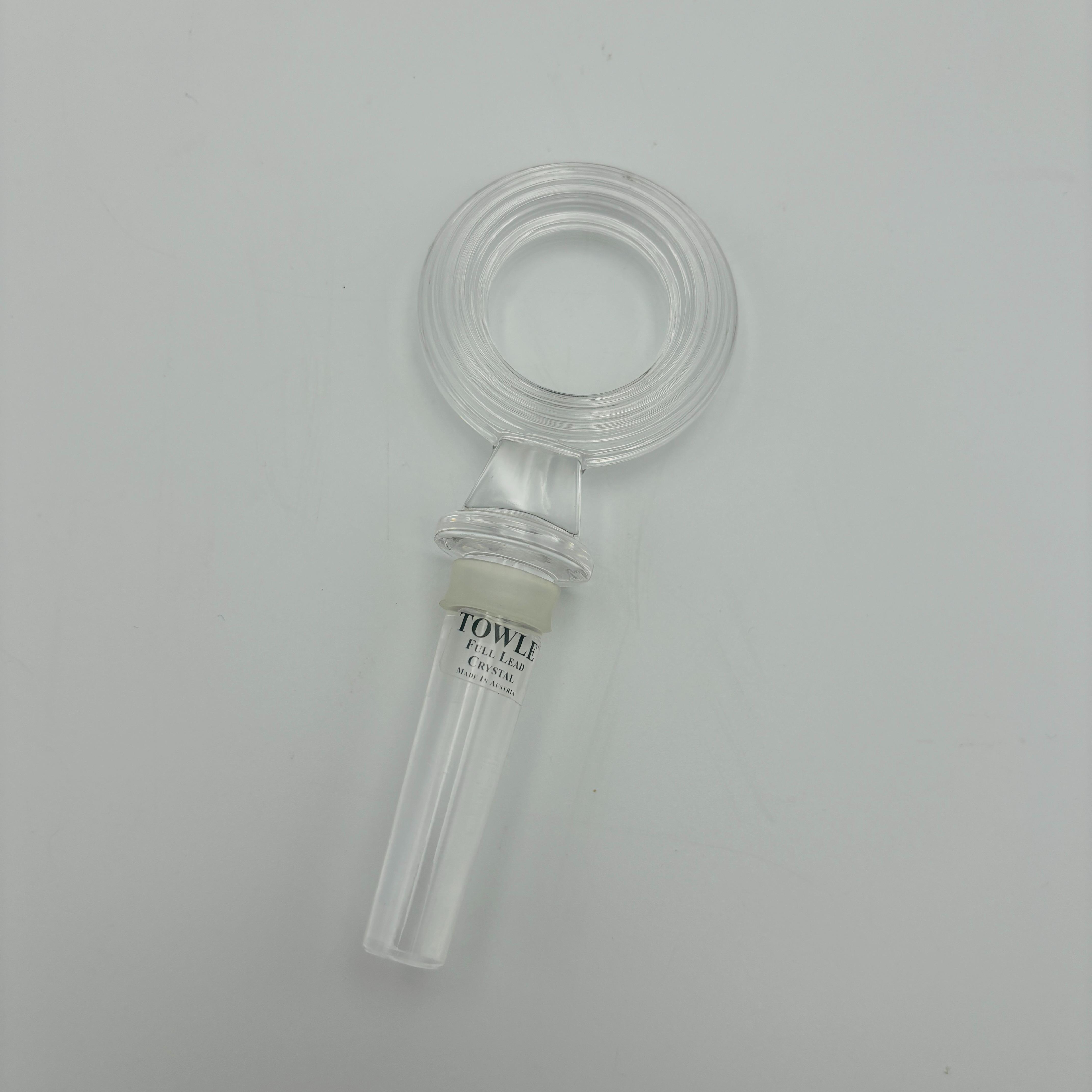 Towle Full Lead Crystal Made in Austria Bottle Stopper Art Deco in Style