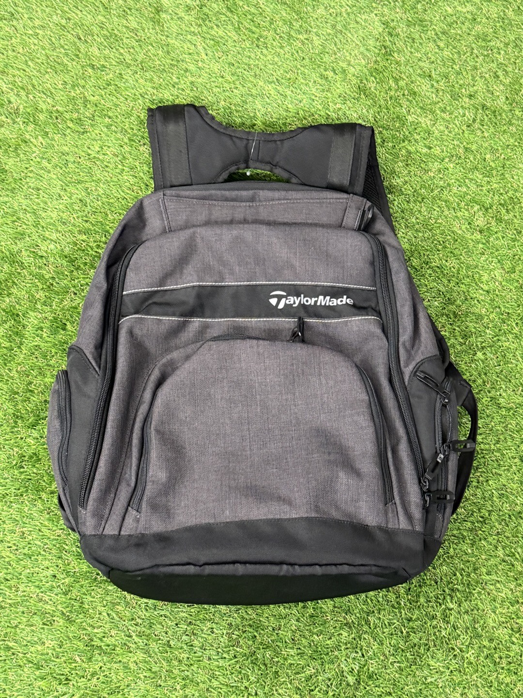 TaylorMade TM18 Players Backpack Heather Grey | Padded Laptop Sleeve Travel