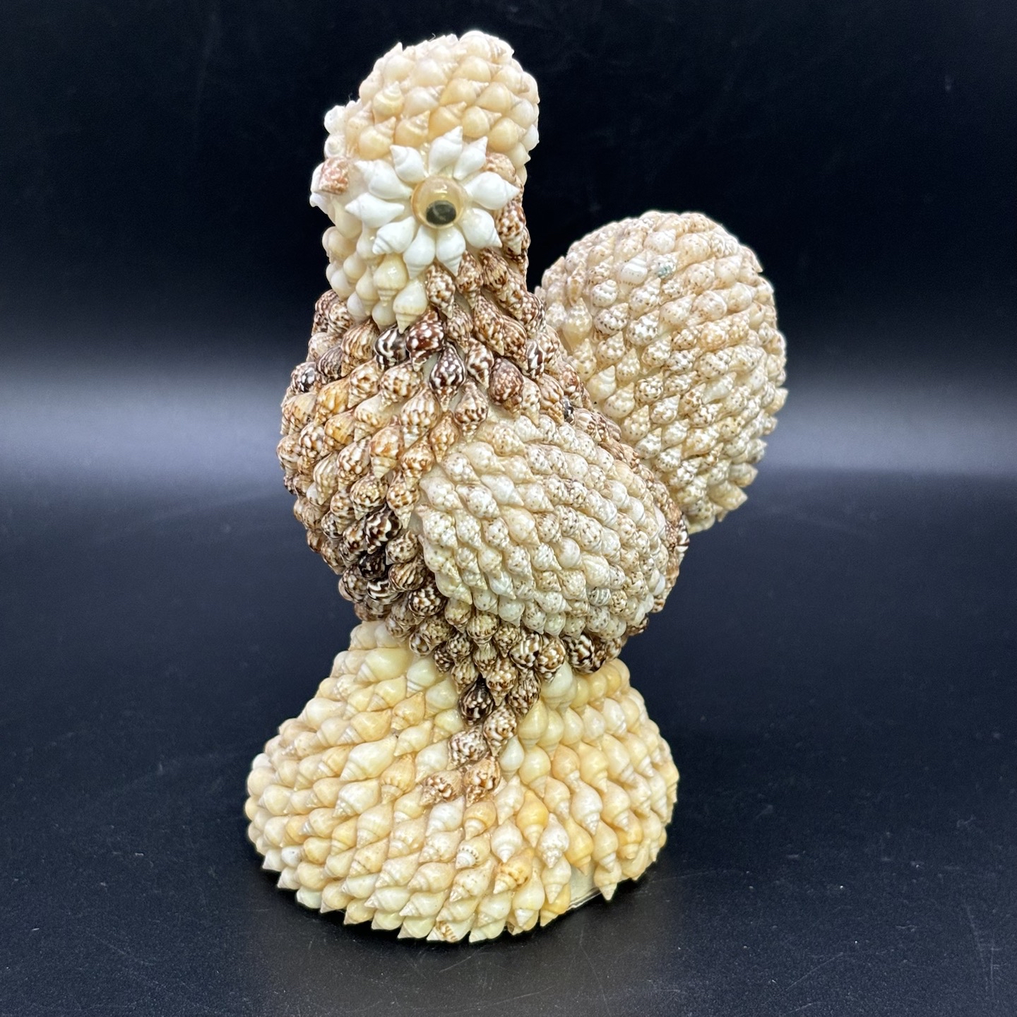 Seashell Roaster Chicken Figurine Shell Critter 4”*