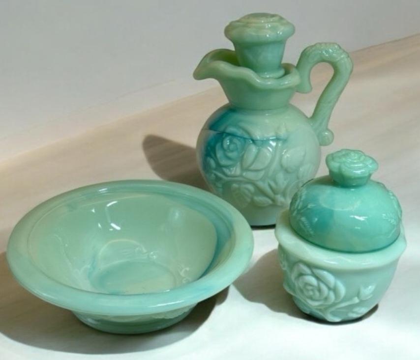 Vintage AVON Victorian Style Pitcher With Stopper And Bowl And Sachet ...