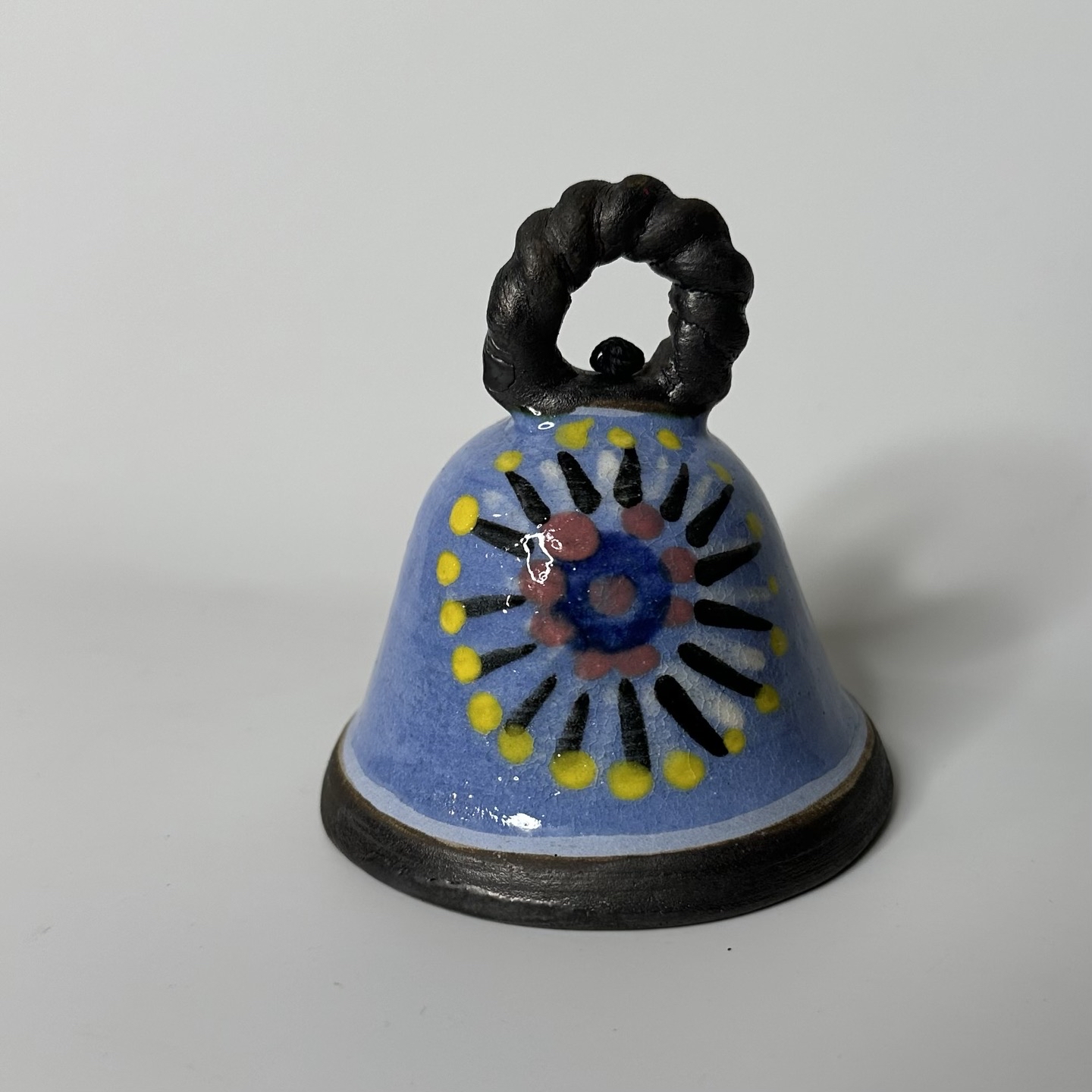 Vintage Talavera Folk Art Mexican Bell
