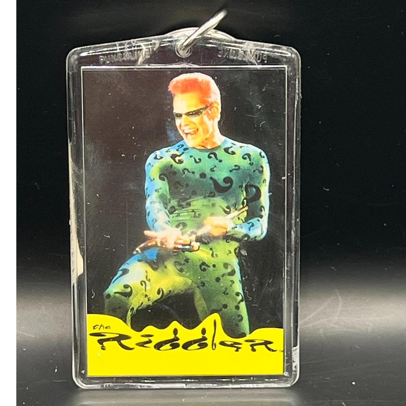 Vintage New Batman Forever Movie Riddler Jim Carrey Keychain