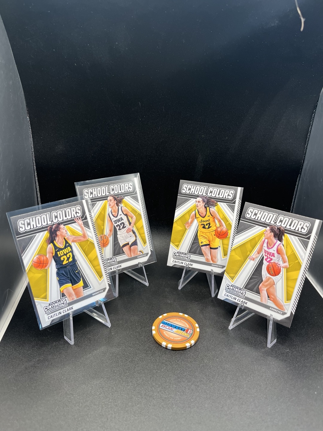 Caitlin Clark School Colors 4-card Complete Set Panini Caitlin Clark ...