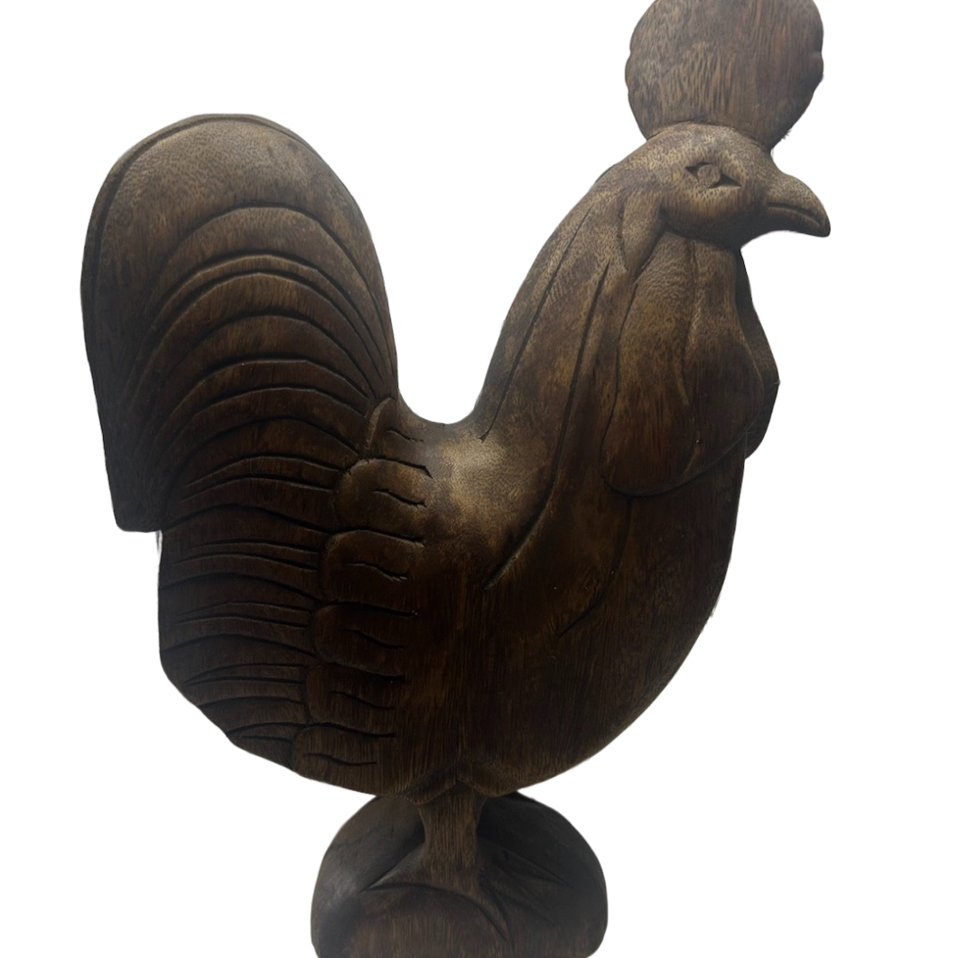 4. Idaho-Large And In Charge Wood Carved Rooster