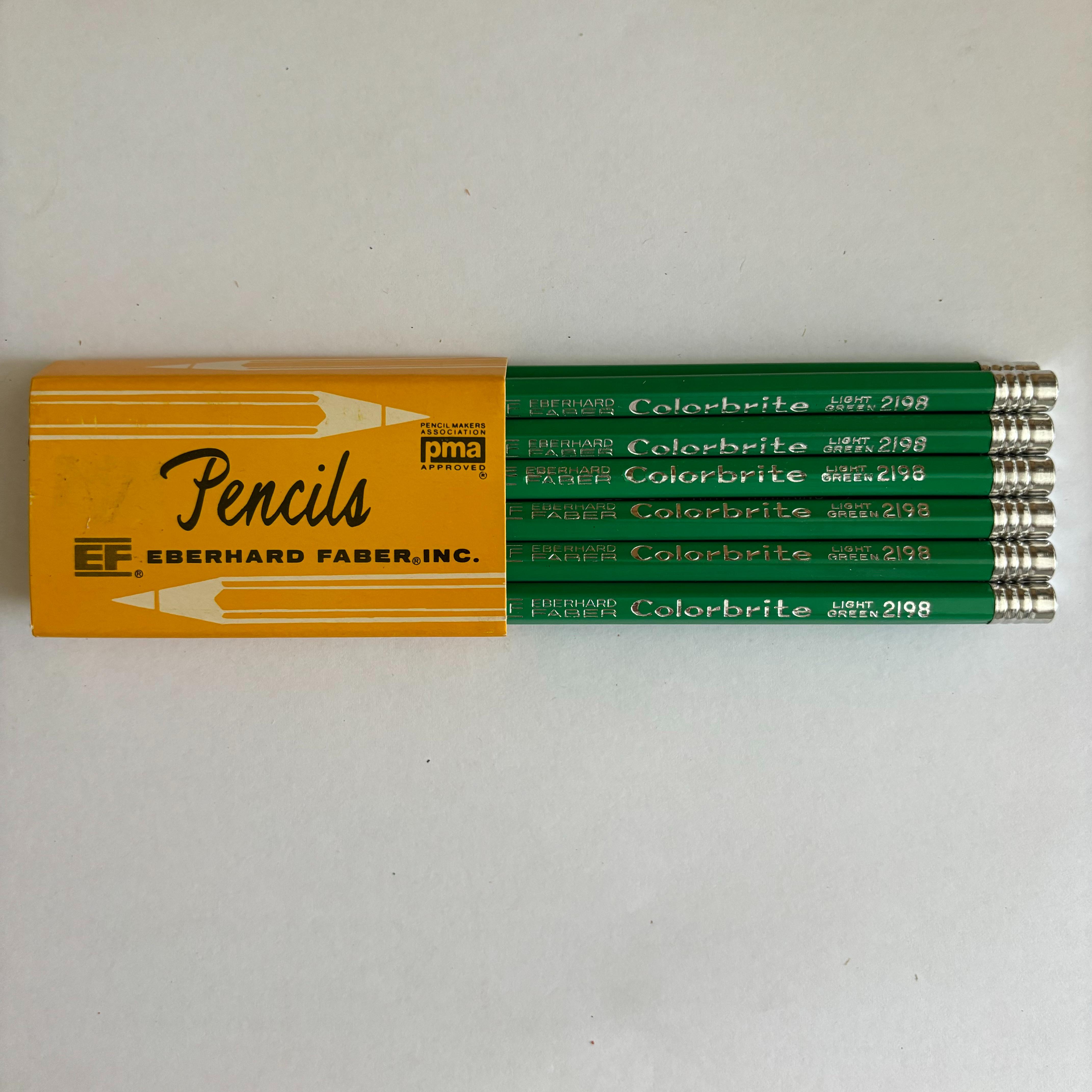 Colored Pencils Light Green Vintage Eberhard Faber Colorbrite 12 Per ...
