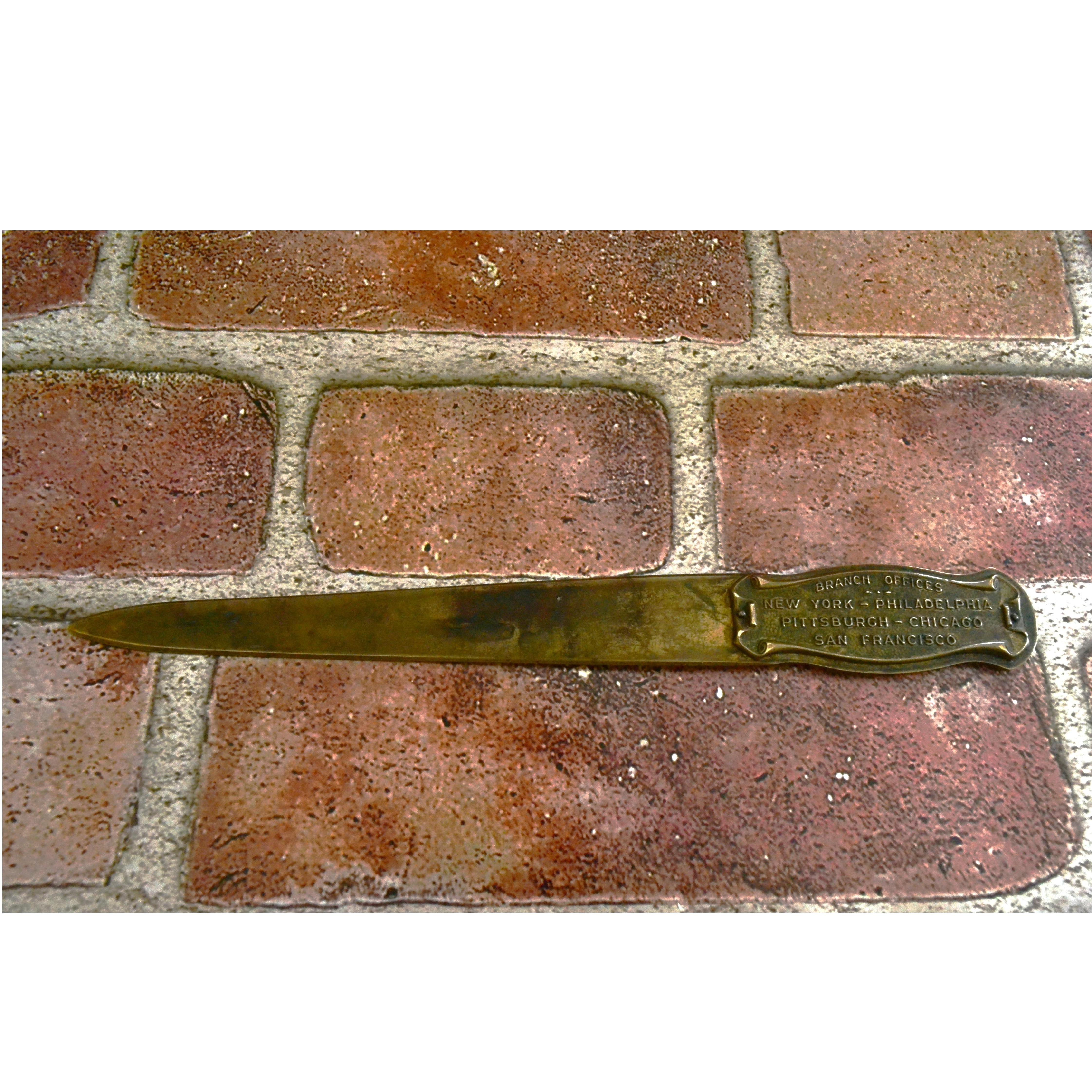 Vintage Brass Letter Opener Advertising For Patent Attorneys Washington ...
