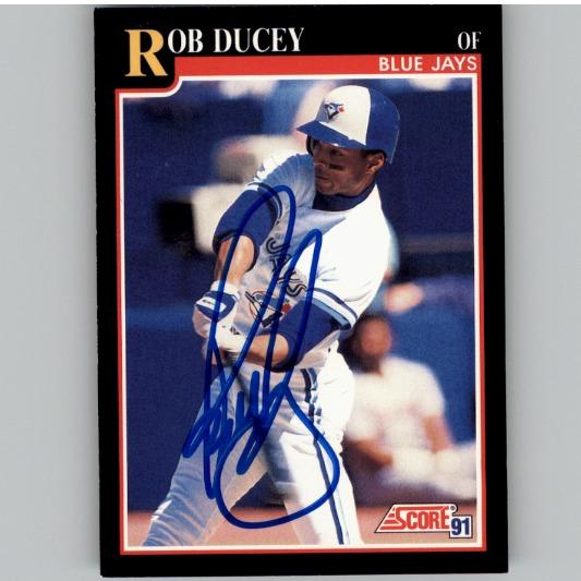 Rob Ducey Signed Toronto Blue Jays 1991 Score Baseball Card #821