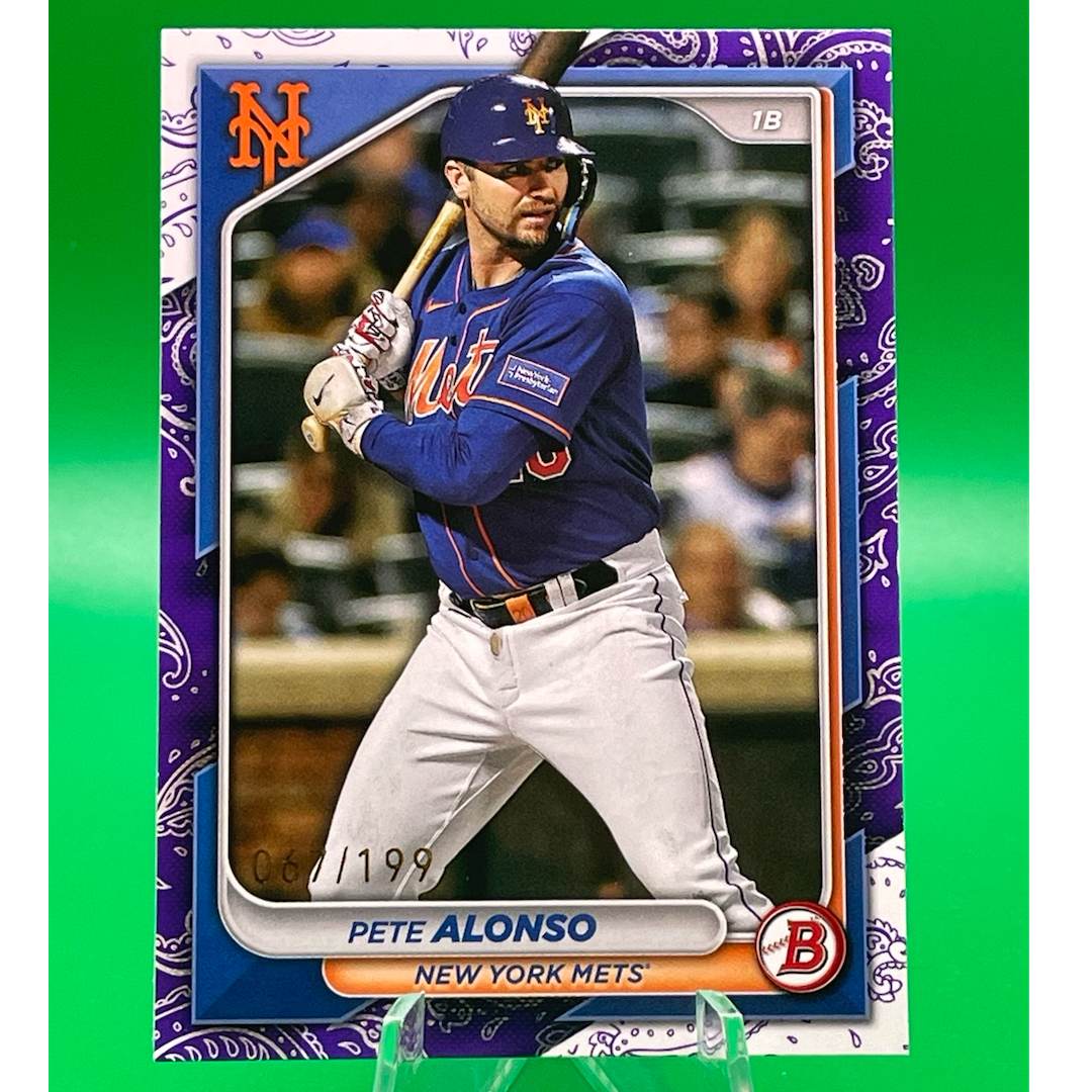 Pete Alonso 2024 Bowman Purple Pattern /199 New York Mets